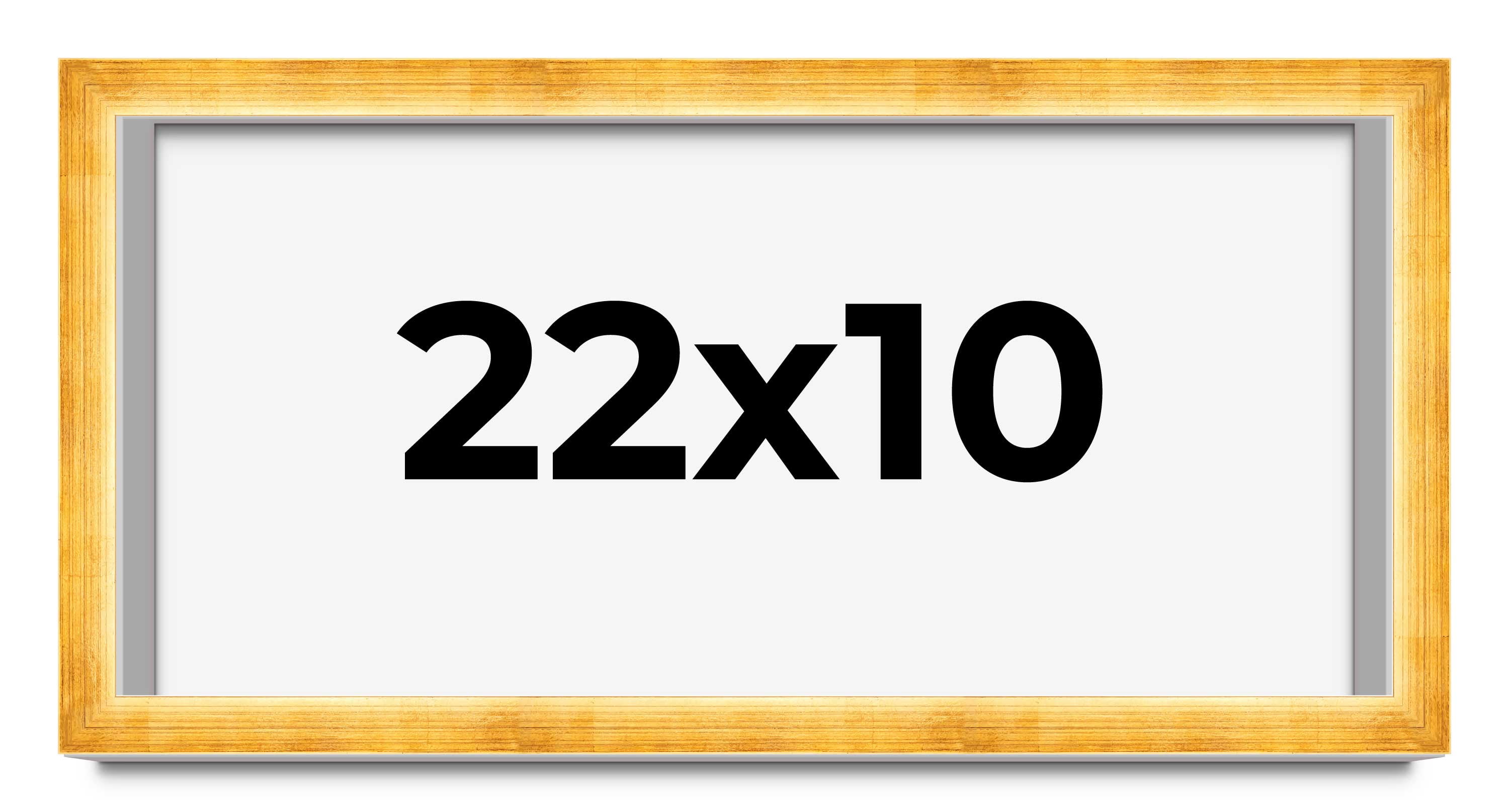 22x10 Shadow Box Frame Gold | 1.625 Inches Deep Real Wood Traditional ...