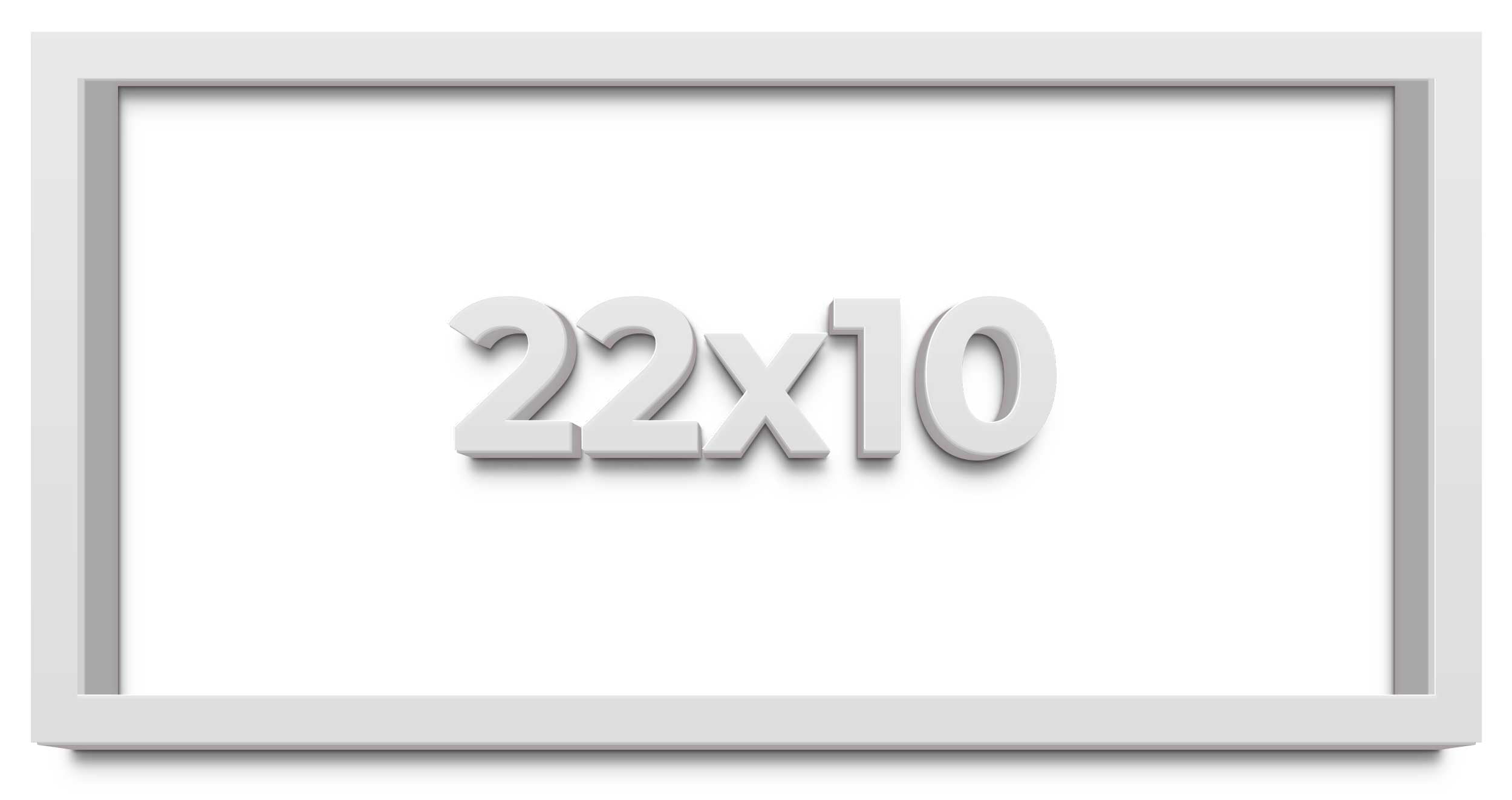22x10 Shadow Box Frame White | 2 Inches Deep Real Wood Contemporary ...