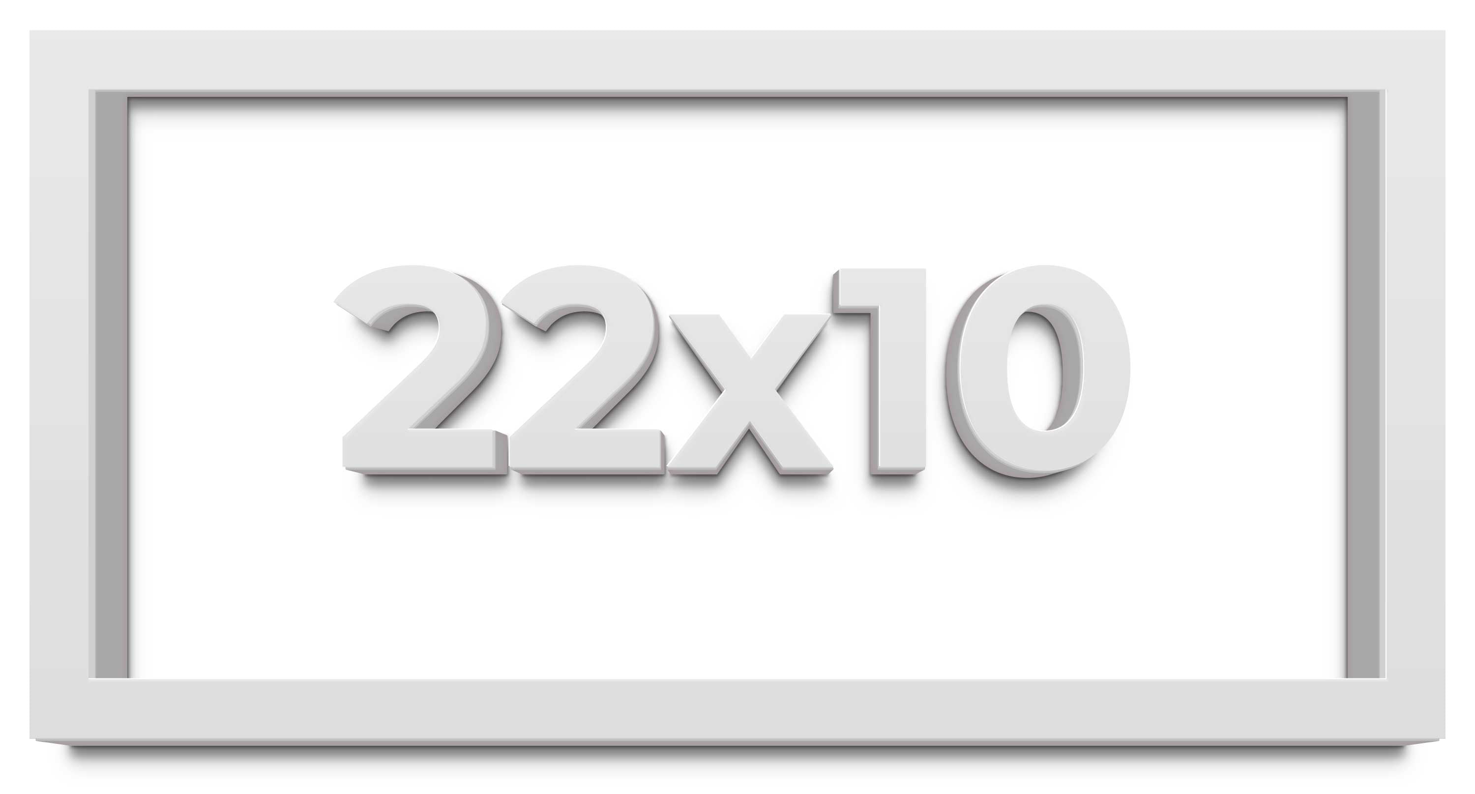 22x10 Shadow Box High Gloss White Display Frame | 1.625 Inches Deep | 1 ...