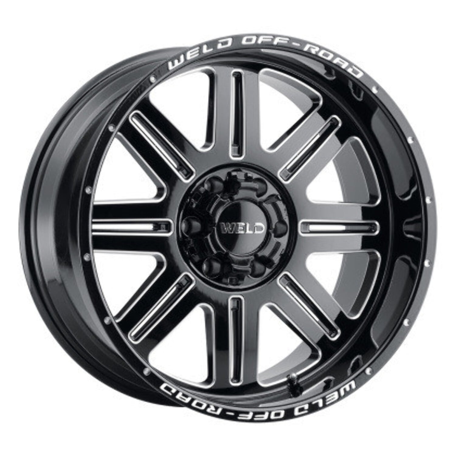 22x10 WELD Off-Road W103 Chasm Gloss Black Milled Wheel 8x6.5 (-18mm ...