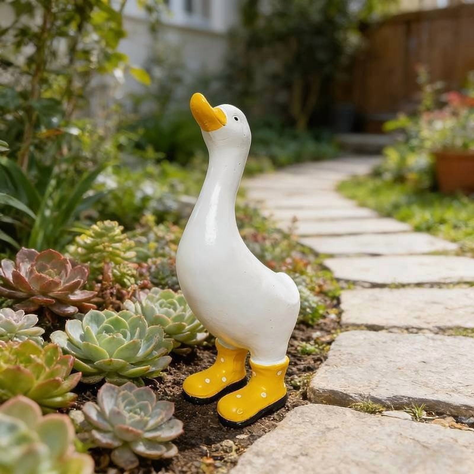 22x10cm Cute Mini White Duck Statue, Adorable Resin Duck Figurine, for ...