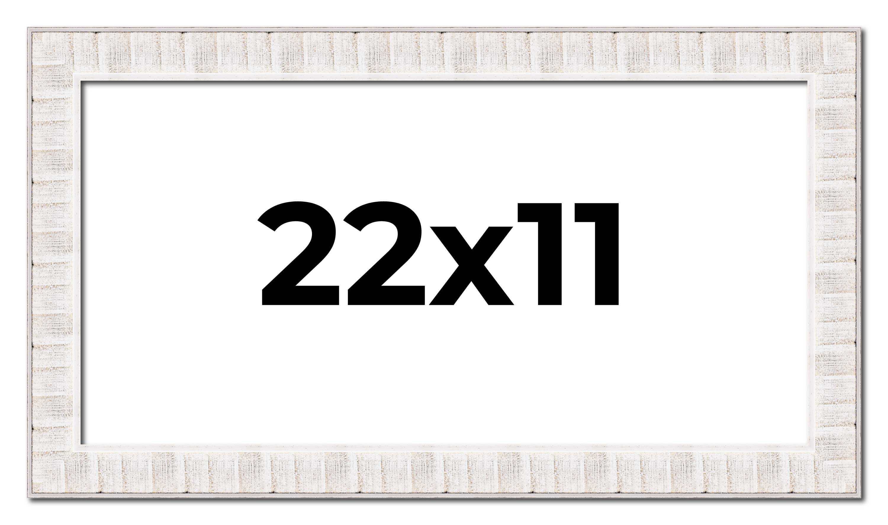 22x11 Frame White Sonoma Rustic Wood Picture Frame | 1.5 Inch Moulding ...