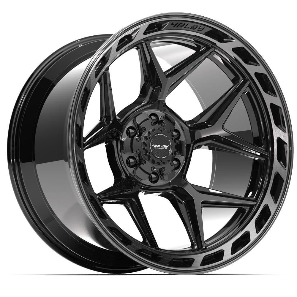 4PLAY Wheels 4P55 22 Inch Rim Fits 6x135 & 6x139.7 22x12 Gloss Black ...