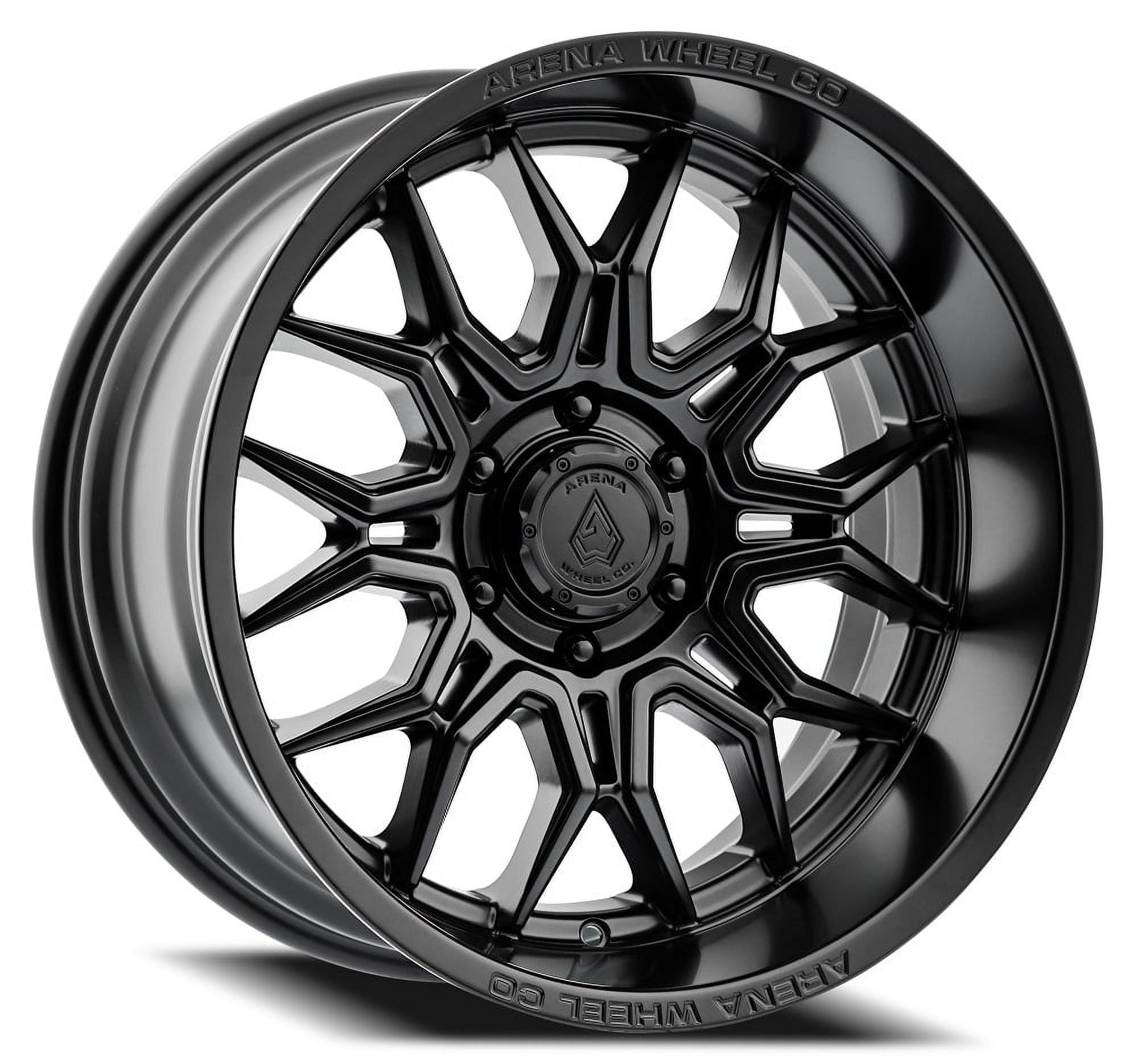 22x12 Arena A117 Violator Satin Black Wheel 8x6.5 (-44mm) - Walmart.com