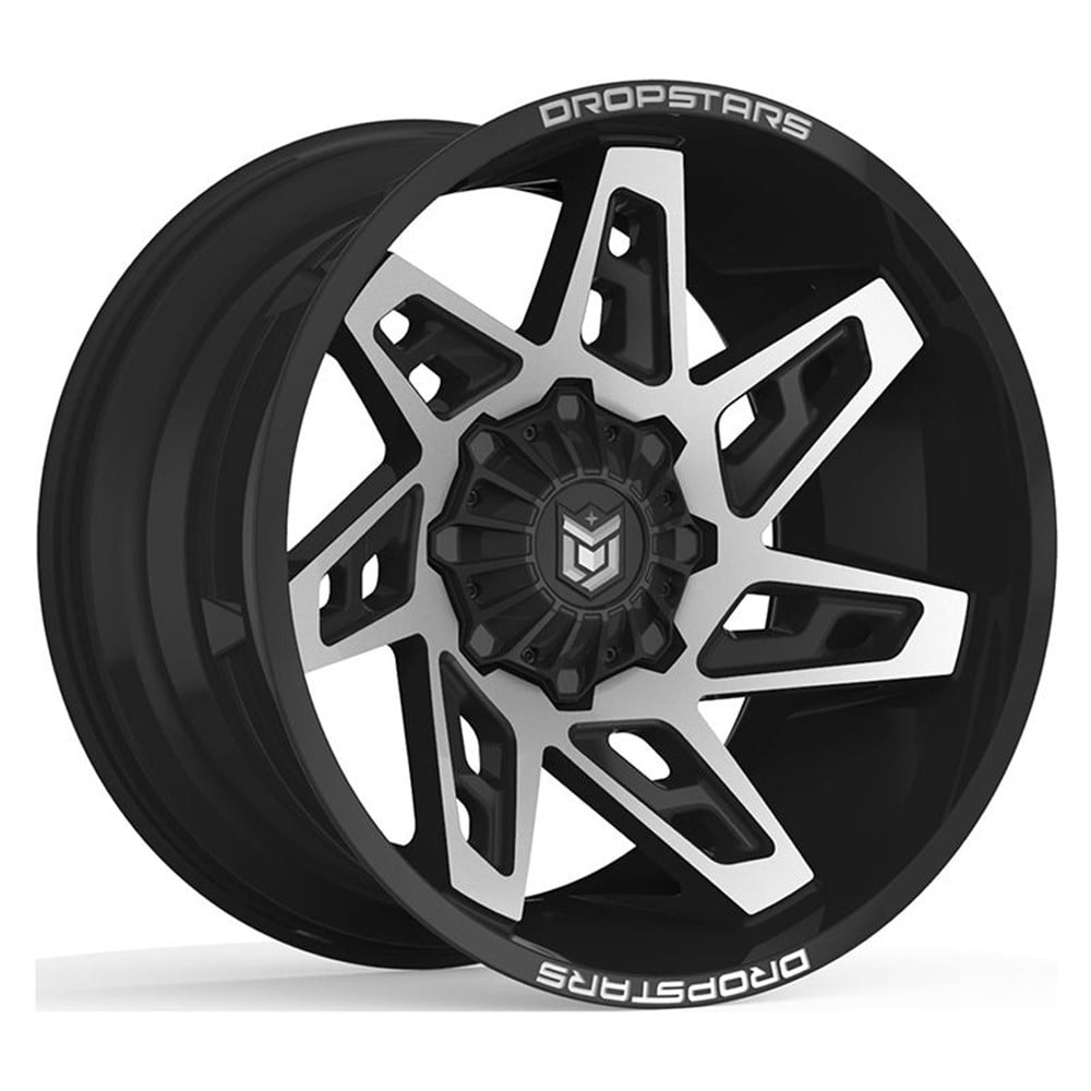22x12 Dropstars 653MB Deep Concave Blk Machine Wheel 8x6.5 (-44mm ...
