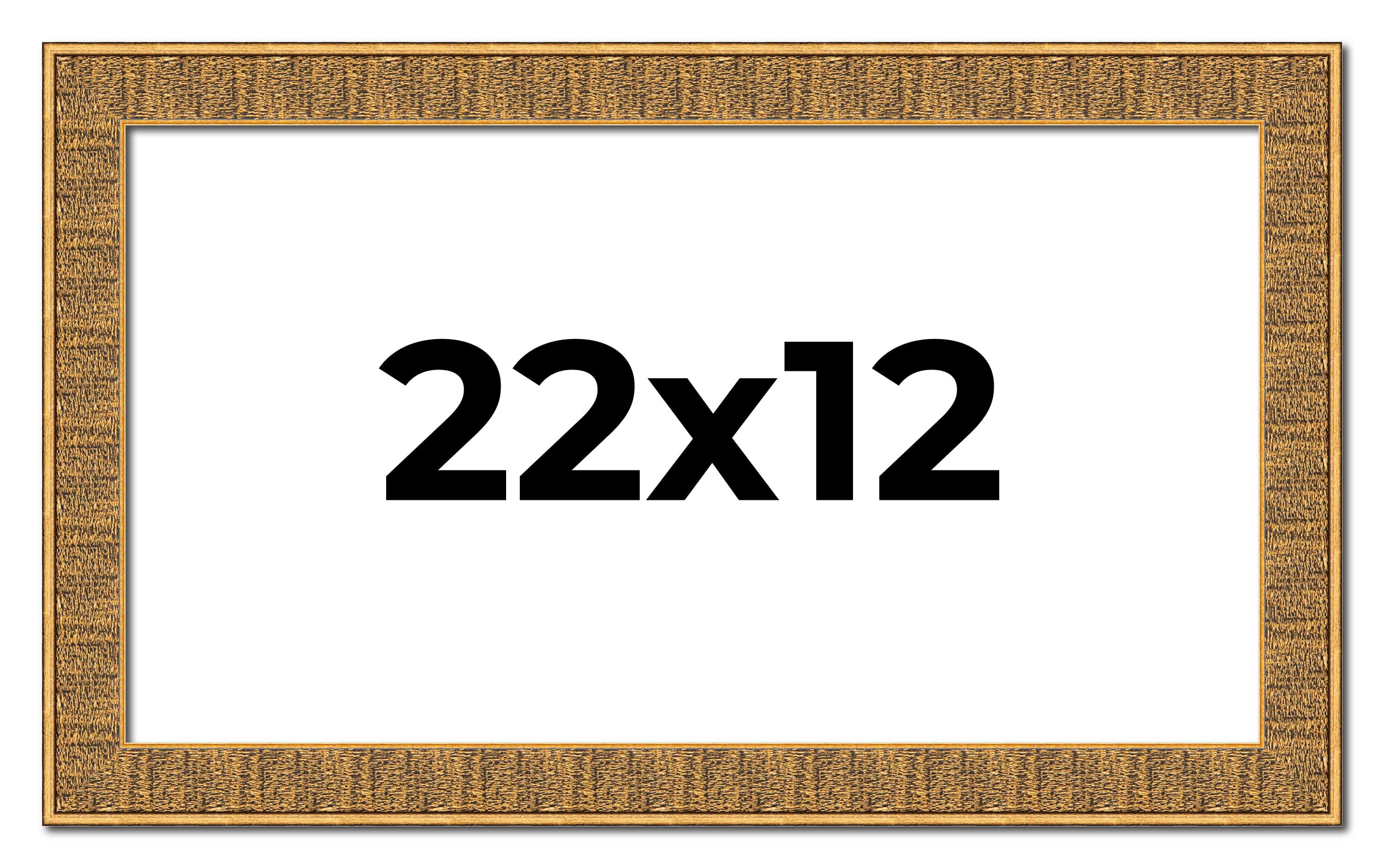 22x12 Frame Black and Gold Distressed Solid Wood Sonoma Picture Frame ...