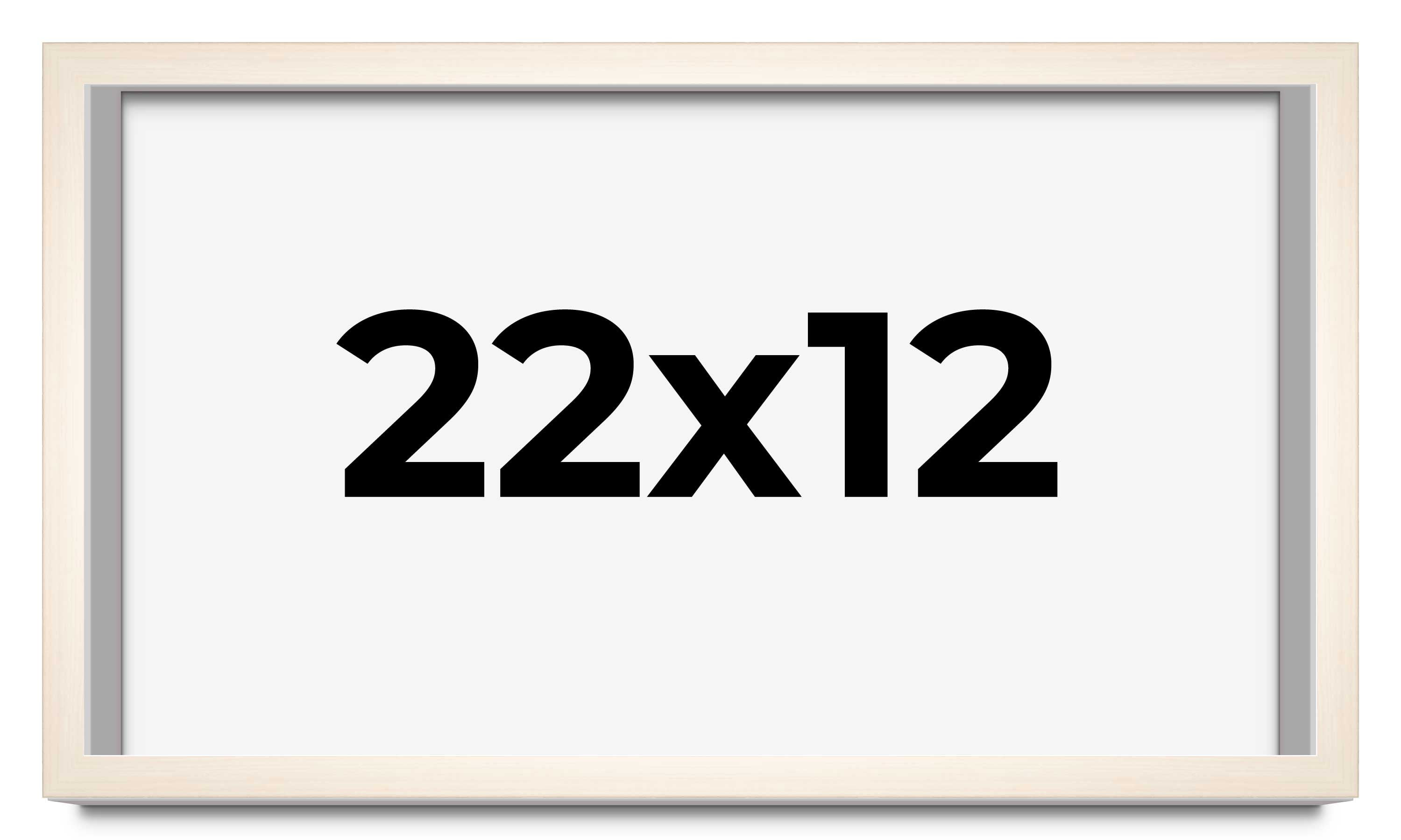 22x12 Frame White Wash Solid Wood Picture Frame | 0.75 Inch Moulding ...