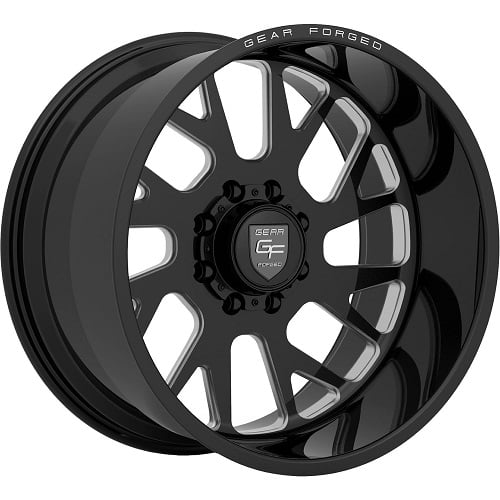 22x12 Gear Off Road F71BM1 Forged Black Milled Wheel 6x135 (-51mm ...