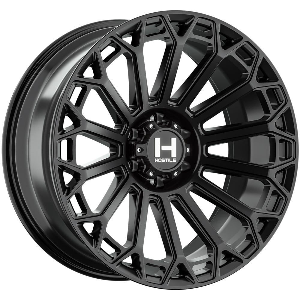 22x12 Hostile H142 Warrior Asphalt (Satin Black) Wheel 6x5.5 (-44mm ...