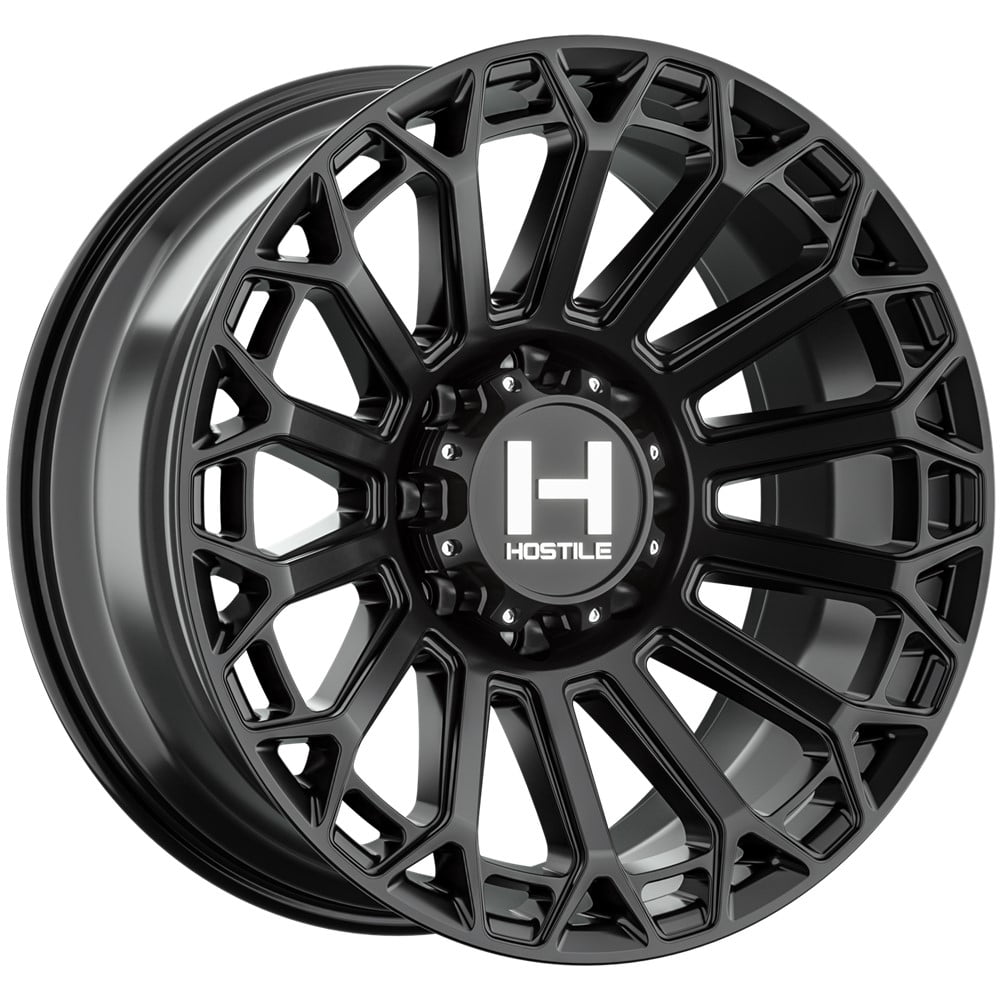 22x12 Hostile H142 Warrior Asphalt (Satin Black) Wheel 8x180 (-44mm ...