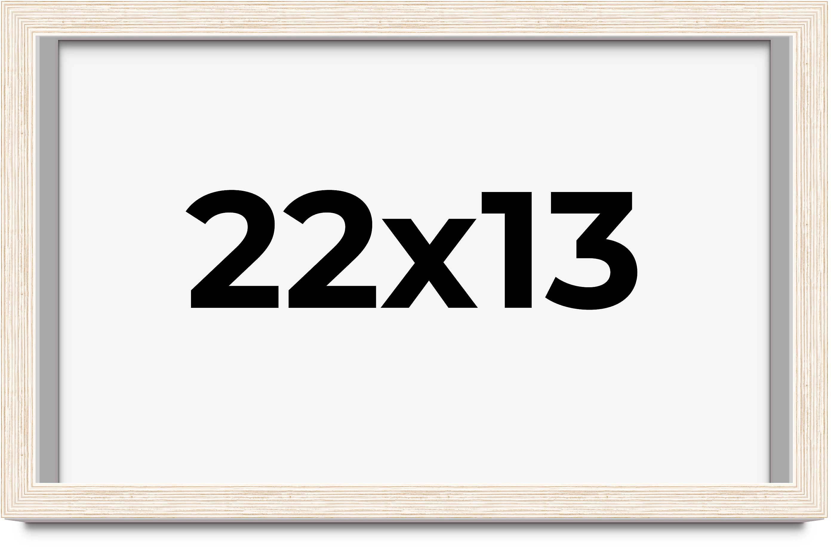 22x13 Shadow Box White Rustic Wood Shadow Box with White Acid-Free ...