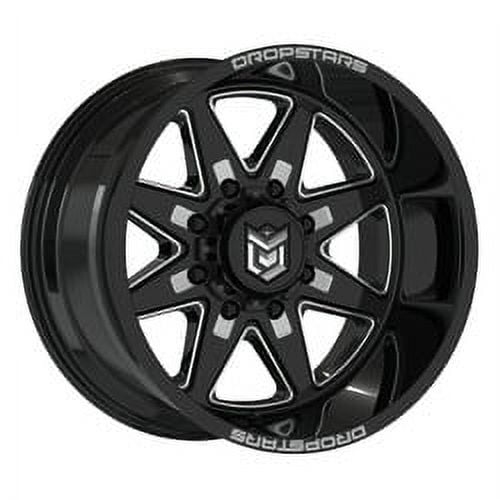 22x14 Dropstars 655BM Gloss Black Wheel 8x170 (-76mm) - Walmart.com