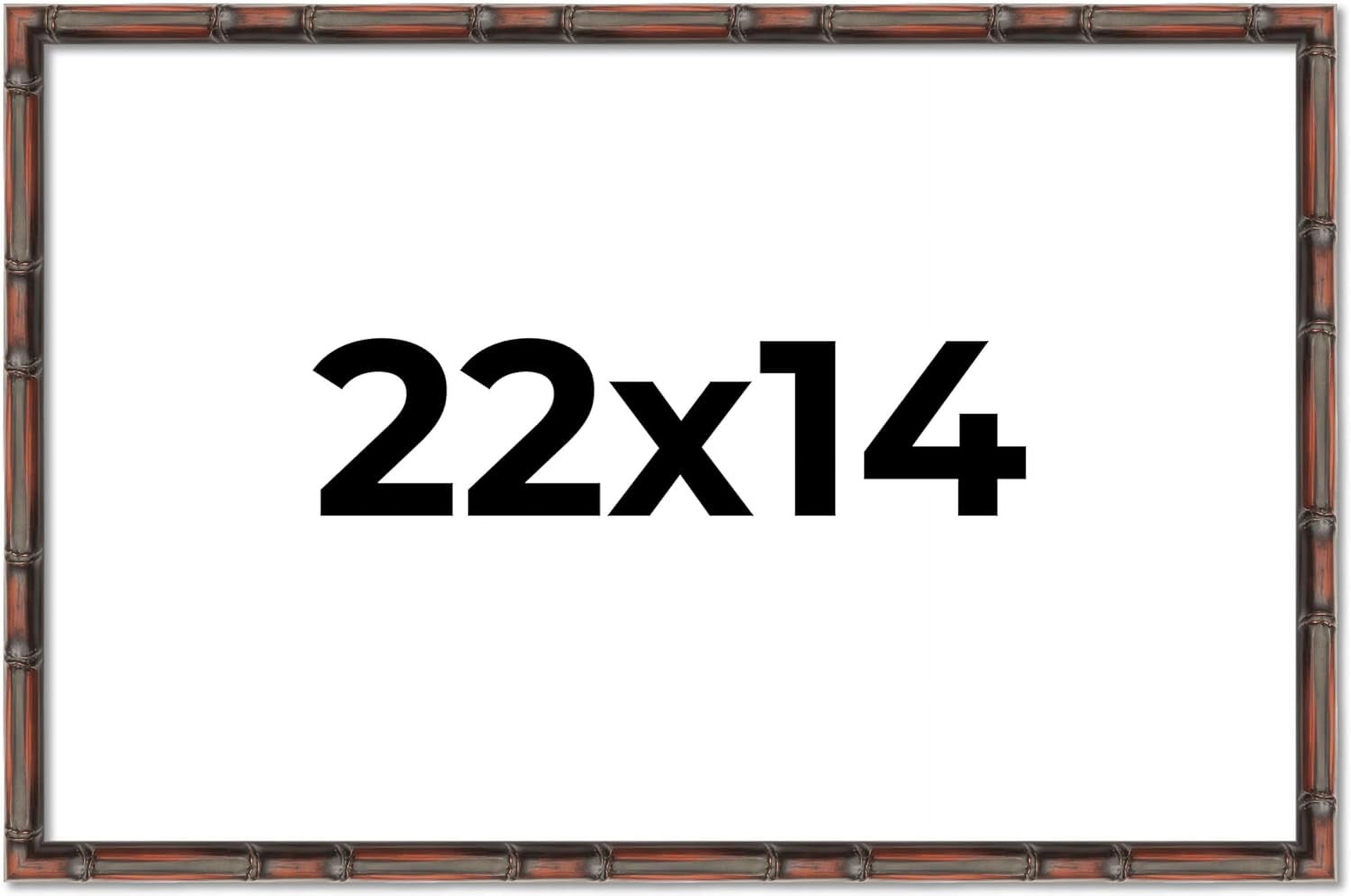 22x14 Frame Brown Bamboo with Dark Coffee/Walnut Finish | Solid Wood ...