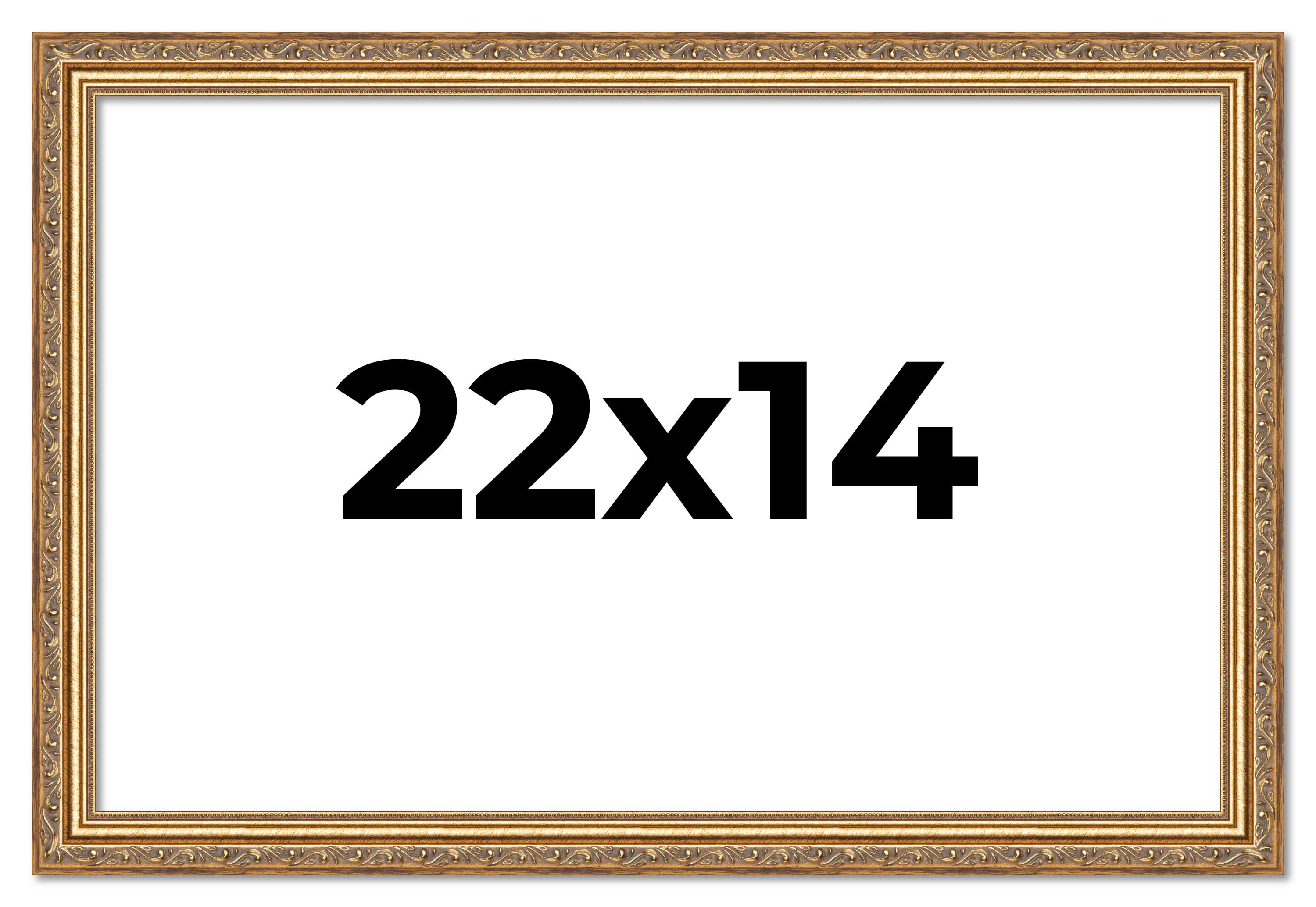 22x14 Frame Gold Solid Wood Picture Frame Width 1.25 Inches | Interior ...
