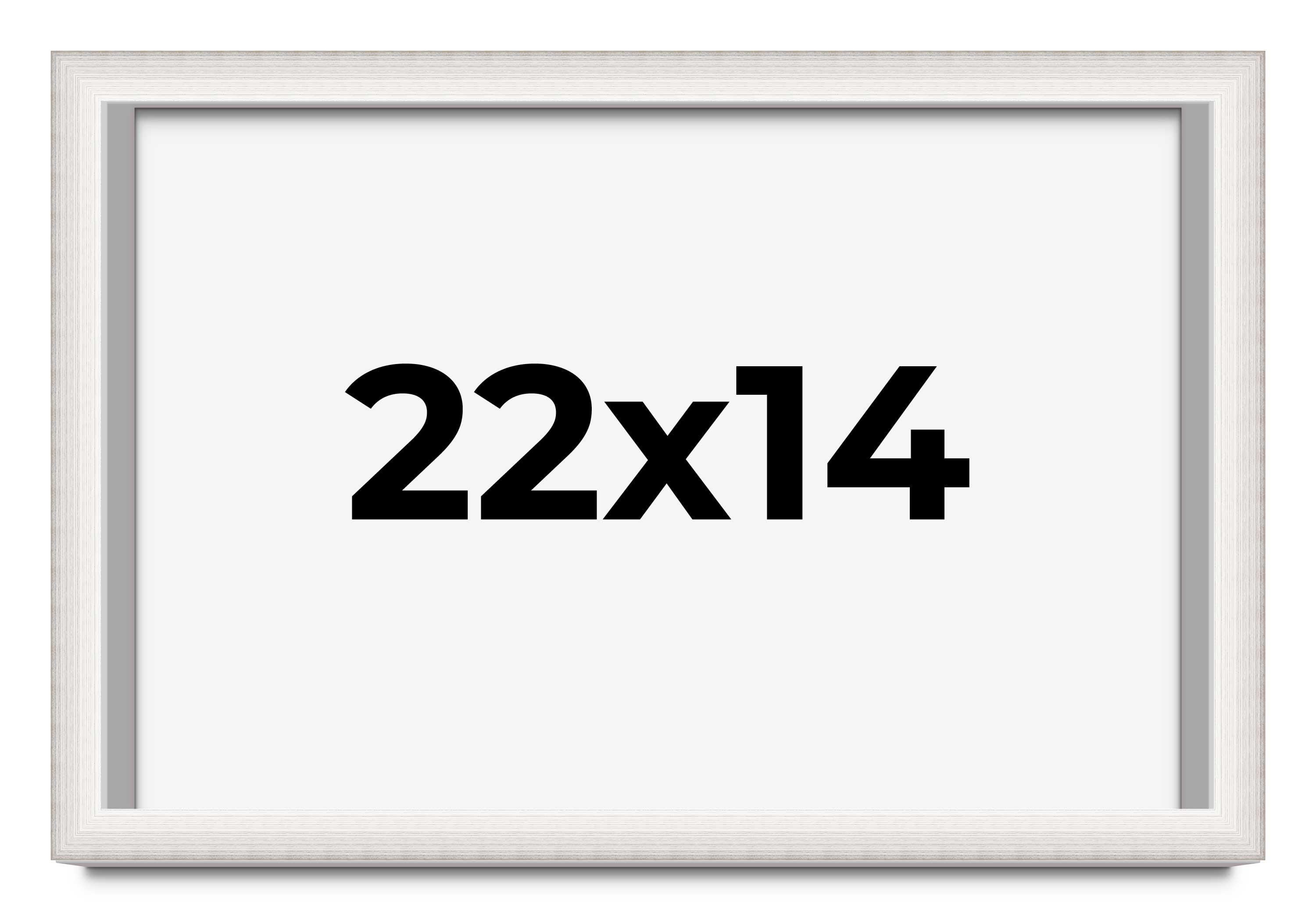 22x14 Shadow Box Silver Brushed Striped Display Frame | 1.625 Inches ...