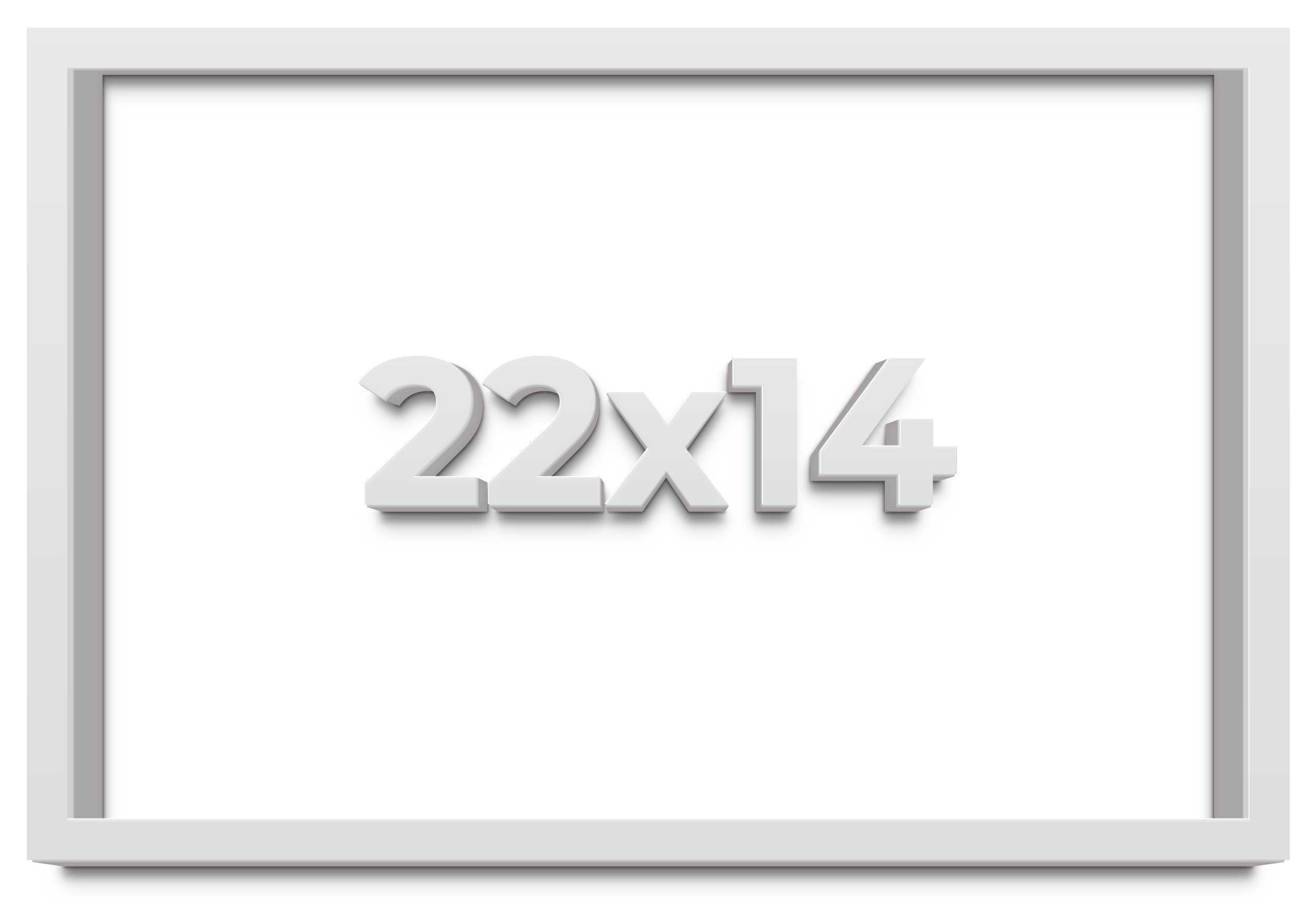 22x14 Shadow Box Frame White | 1 Inches Deep Real Wood Contemporary ...