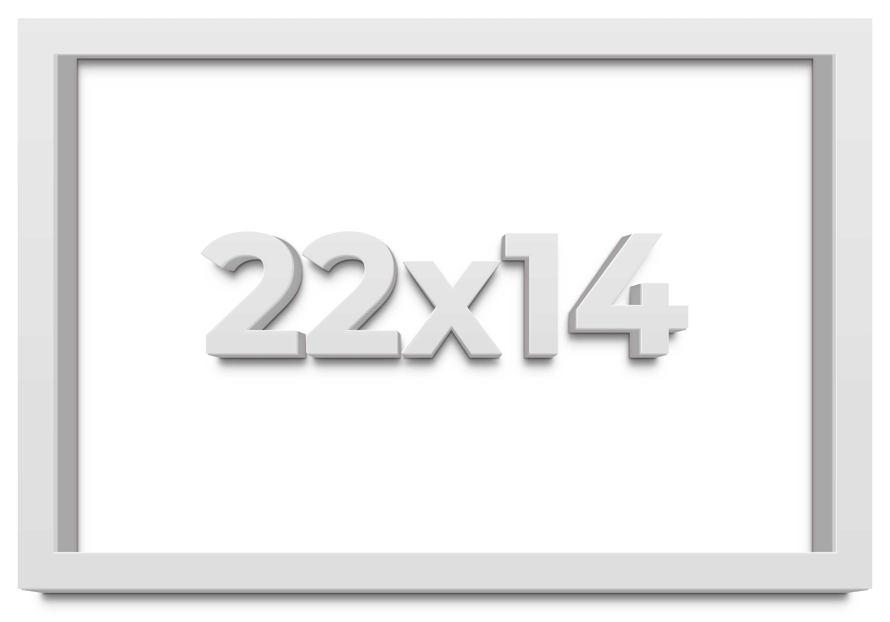 22x14 Shadow Box High Gloss White Display Frame | 1.625 Inches Deep | 1 ...