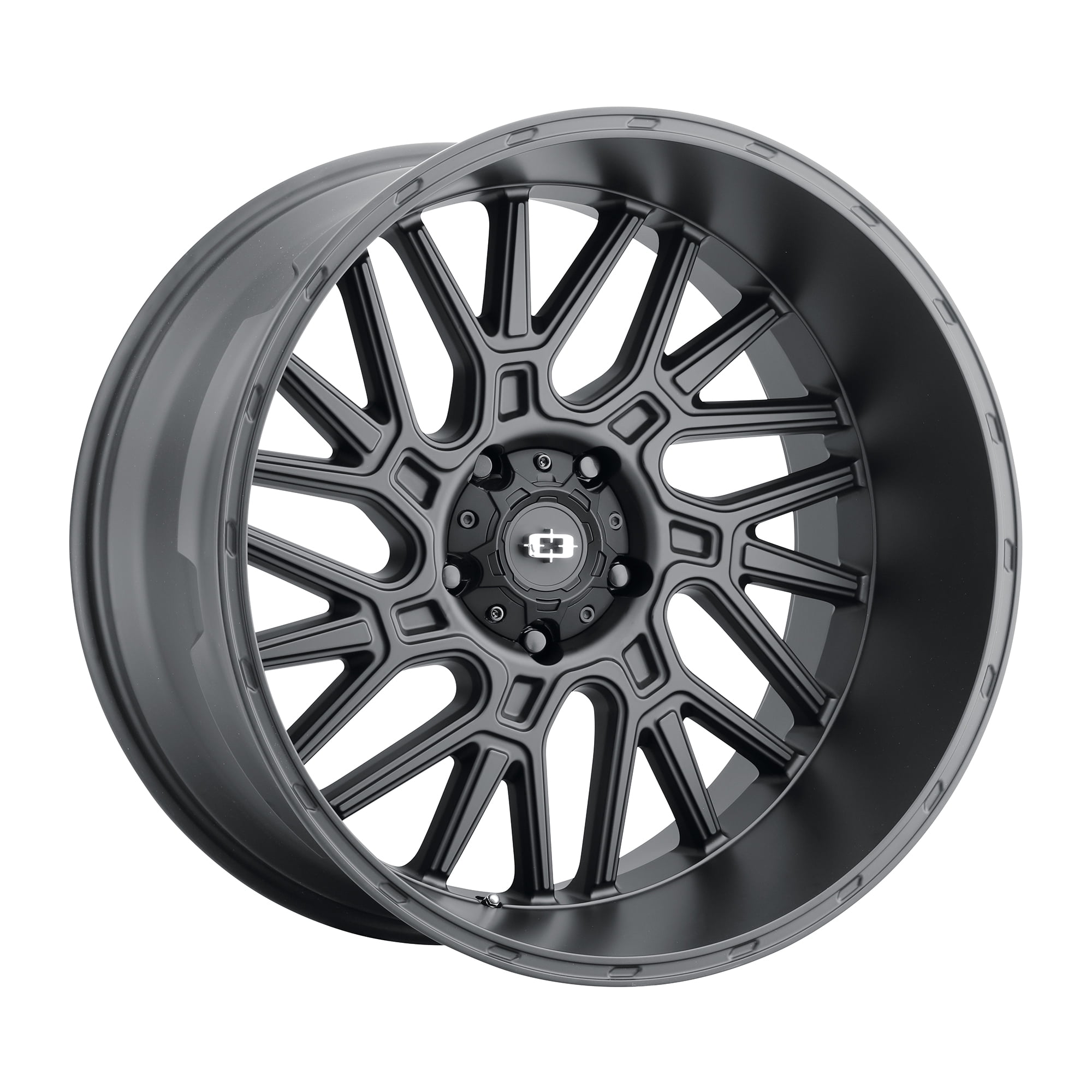 22x14 Vision 404 Brawl Satin Black Wheel 8x6.5 (-76mm) - Walmart.com