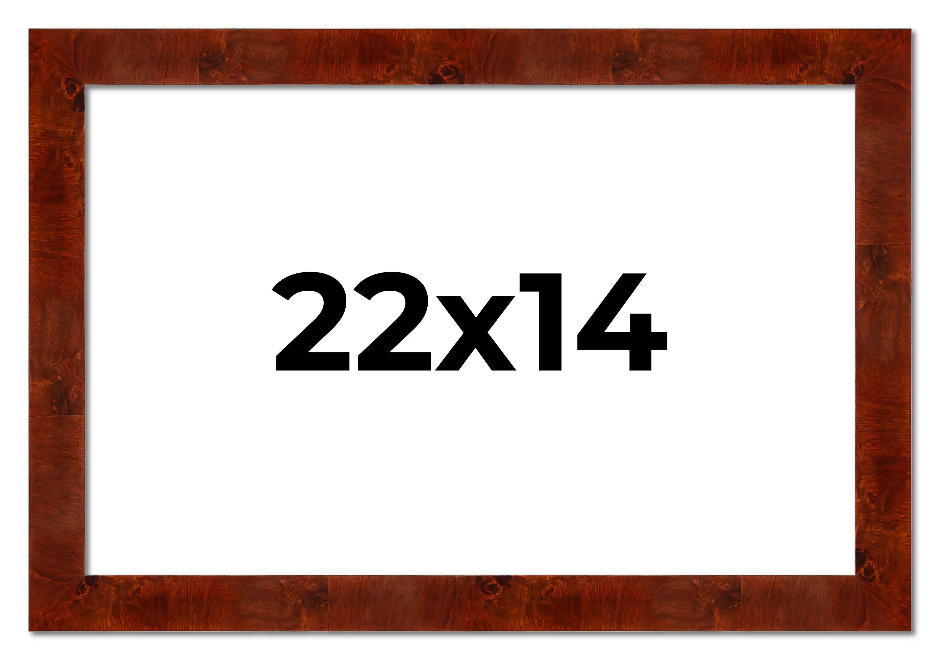 22x14 Walnut Brown Veneer Real Wood Picture Frame Width 1.75 inches ...