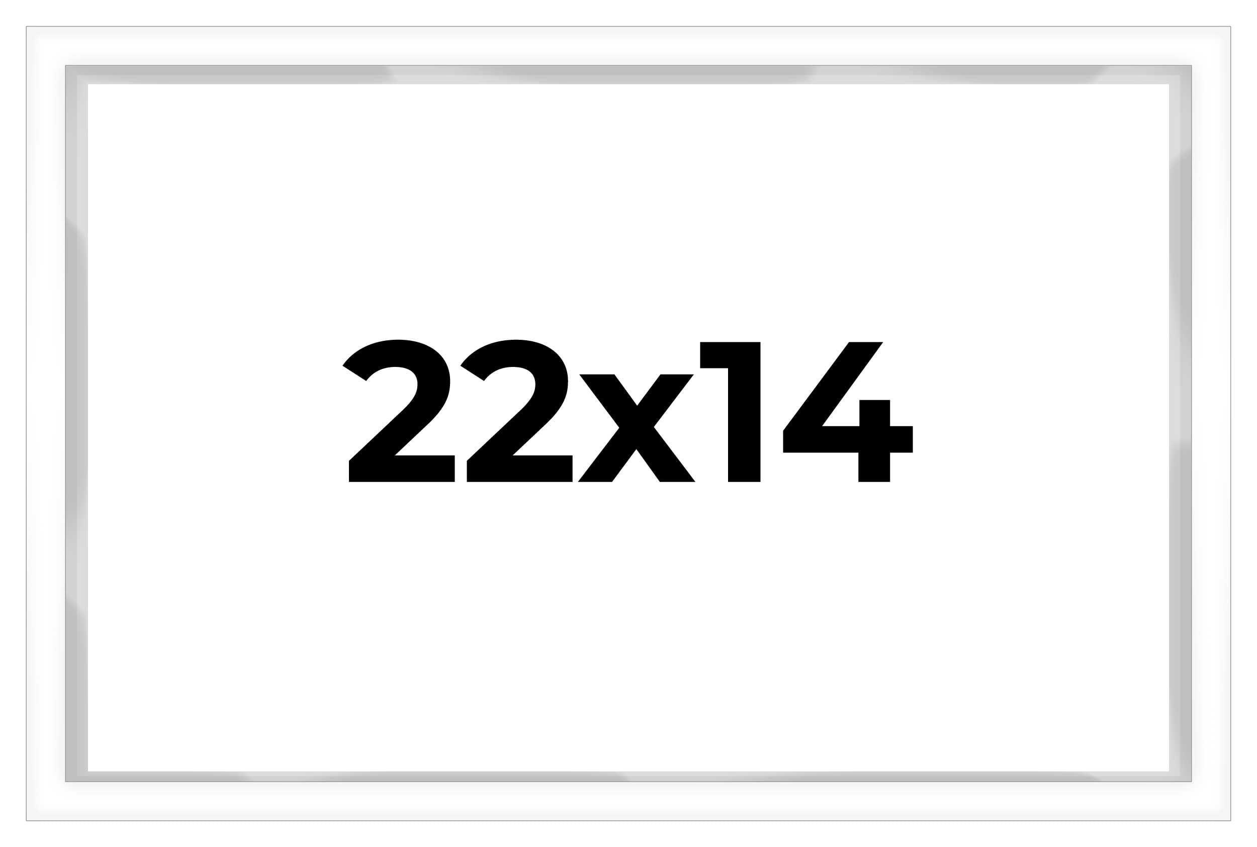 22x14 White Shadowbox Frame - Interior Size 22x14 by 1 Inches - Made to ...