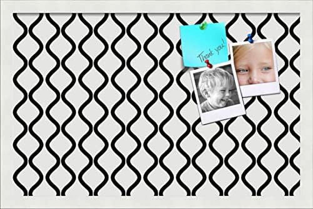 22x14 inch cork bulletin board. this decorative framed pin board comes ...