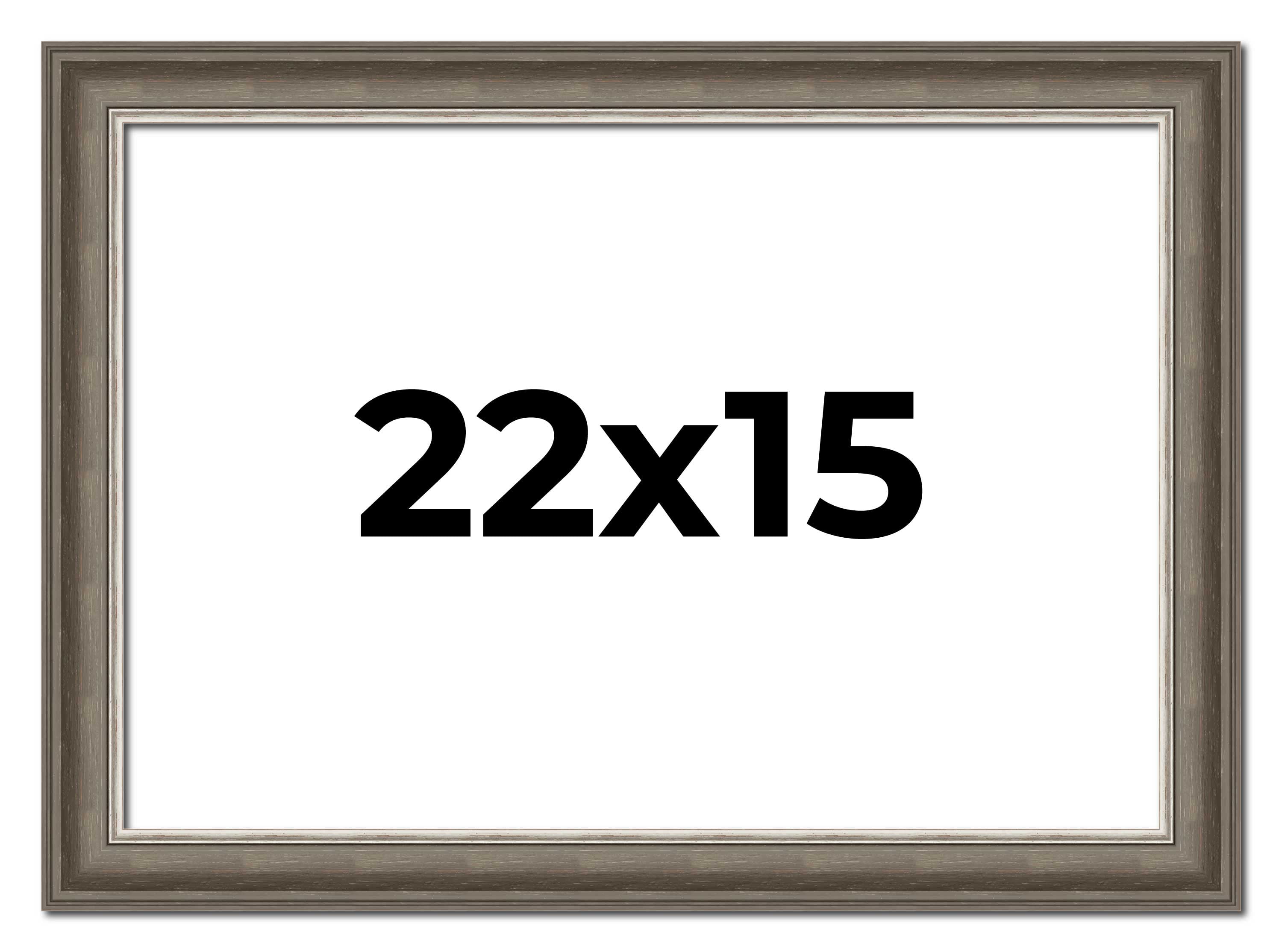 22x15 Frame Brown Solid Wood Picture Frame | 1.75 Inch Moulding Width ...