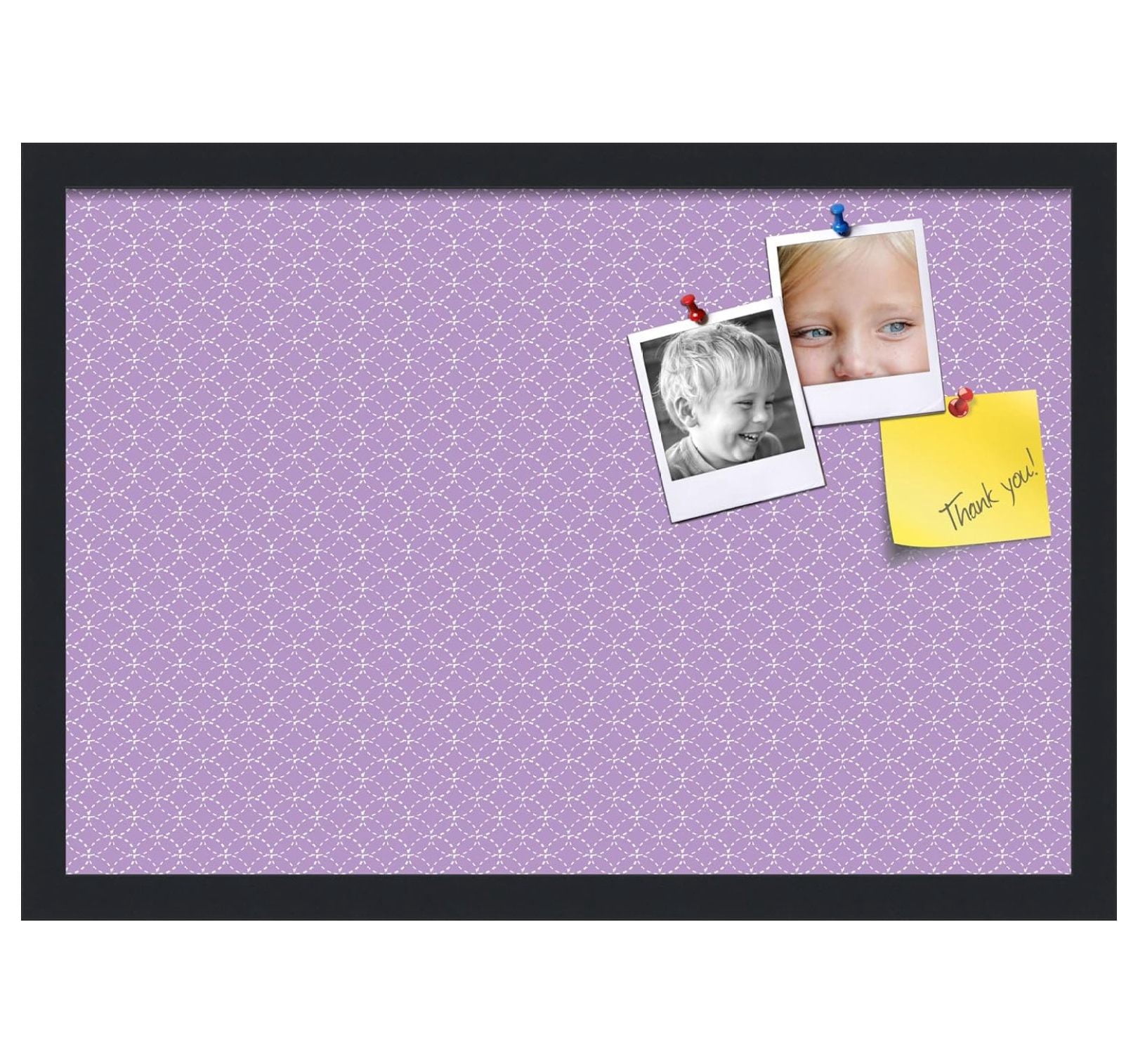 22x15 Inch Cork Bulletin Board. This Decorative Framed Pin Board Comes ...