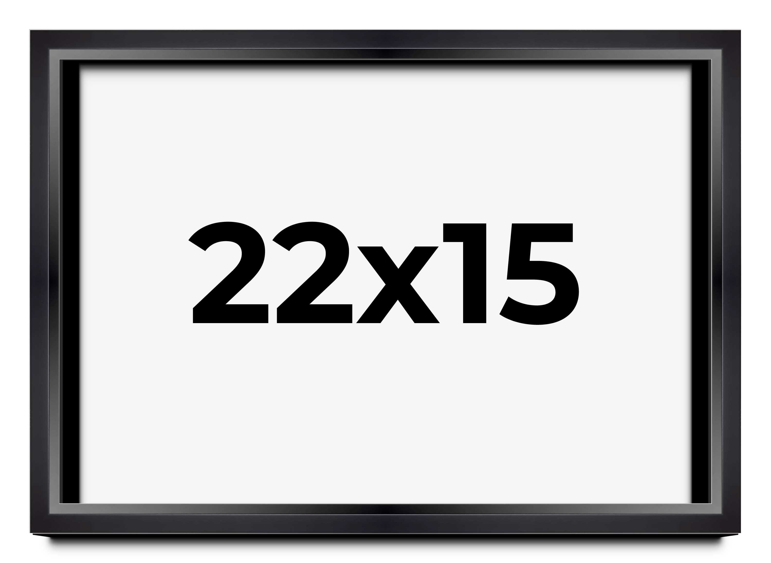 22x15 Shadow Box Frame Black | 1.25 inches Deep Real Wood Contemporary ...