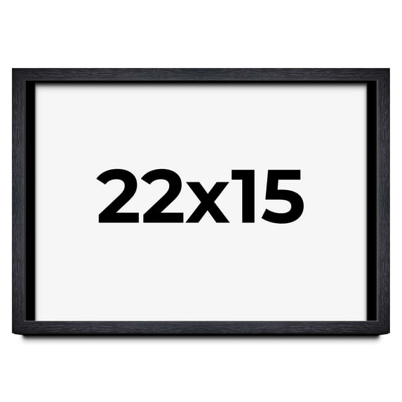 22x15 Shadow Box Frame Black | 1 Inches Deep Real Wood Farmhouse ...