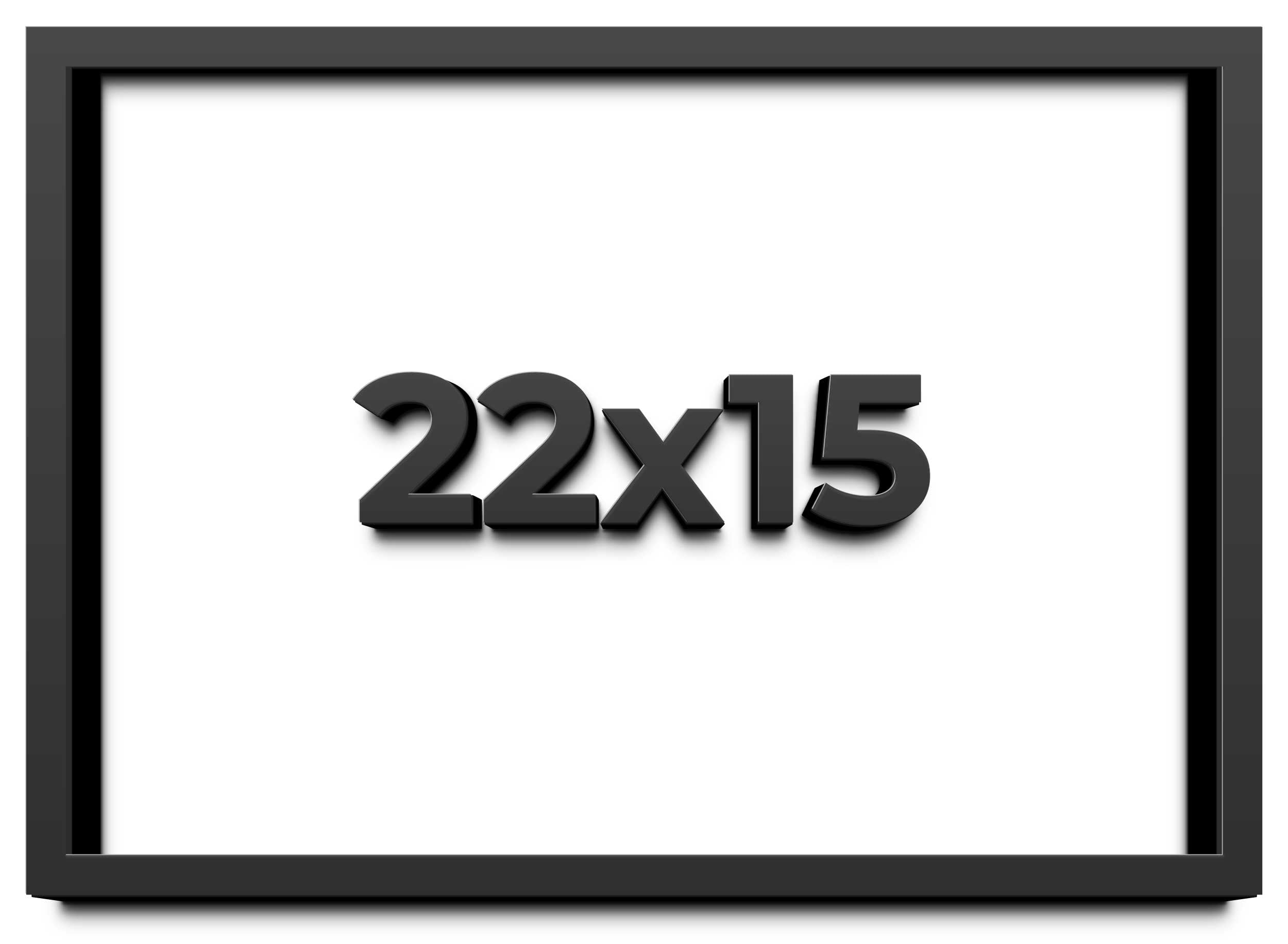 22x15 Shadow Box Frame Black | 1 inches Deep Real Wood Contemporary ...