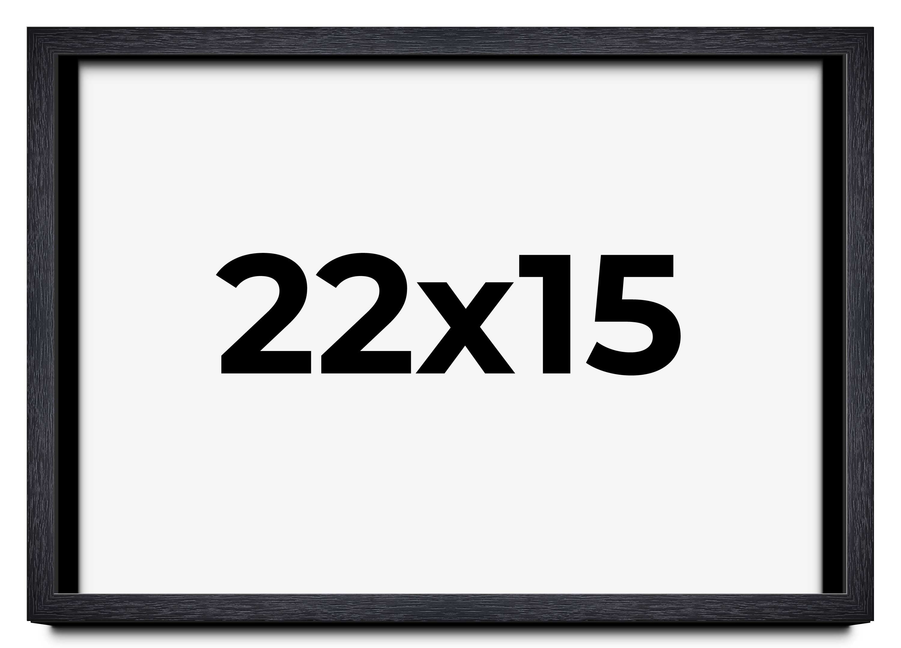 22x15 Shadow Box Frame Black | 1 Inches Deep Real Wood Farmhouse ...
