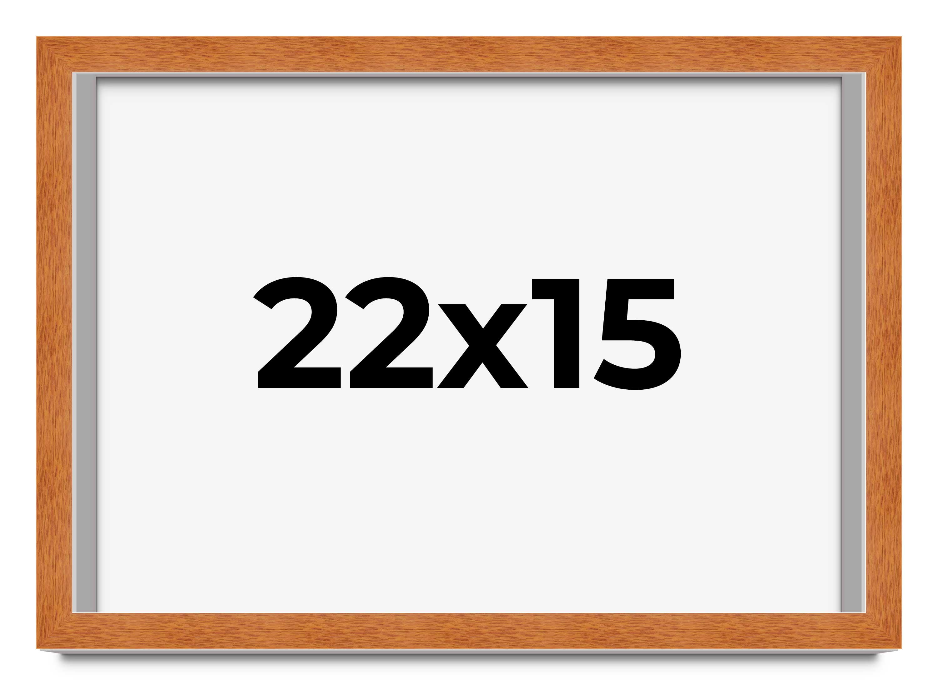 22x15 Shadow Box Frame Brown | 0.875 Inches Deep Real Wood Contemporary ...