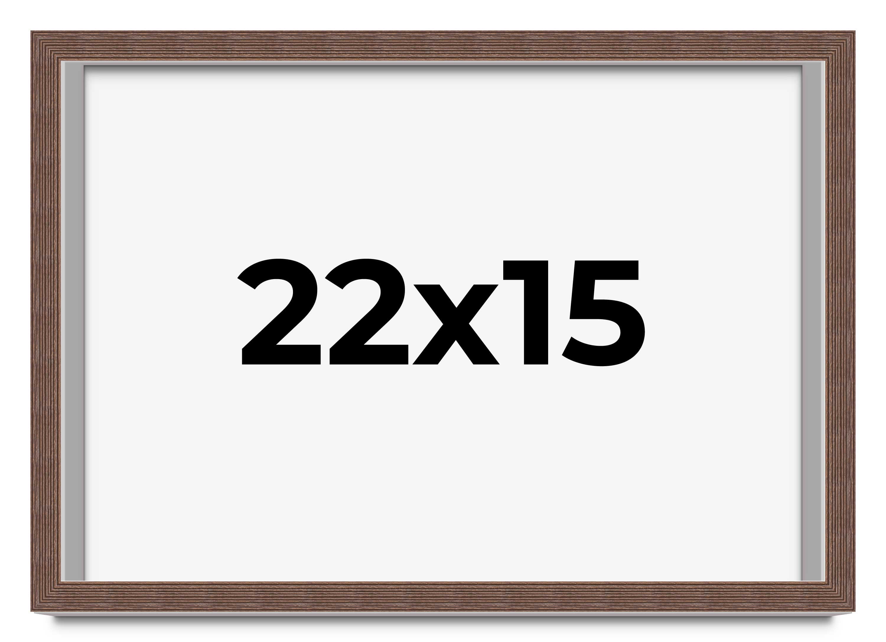 22x15 Shadow Box Frame Brown | 1.125 inches Deep Real Wood Rustic ...