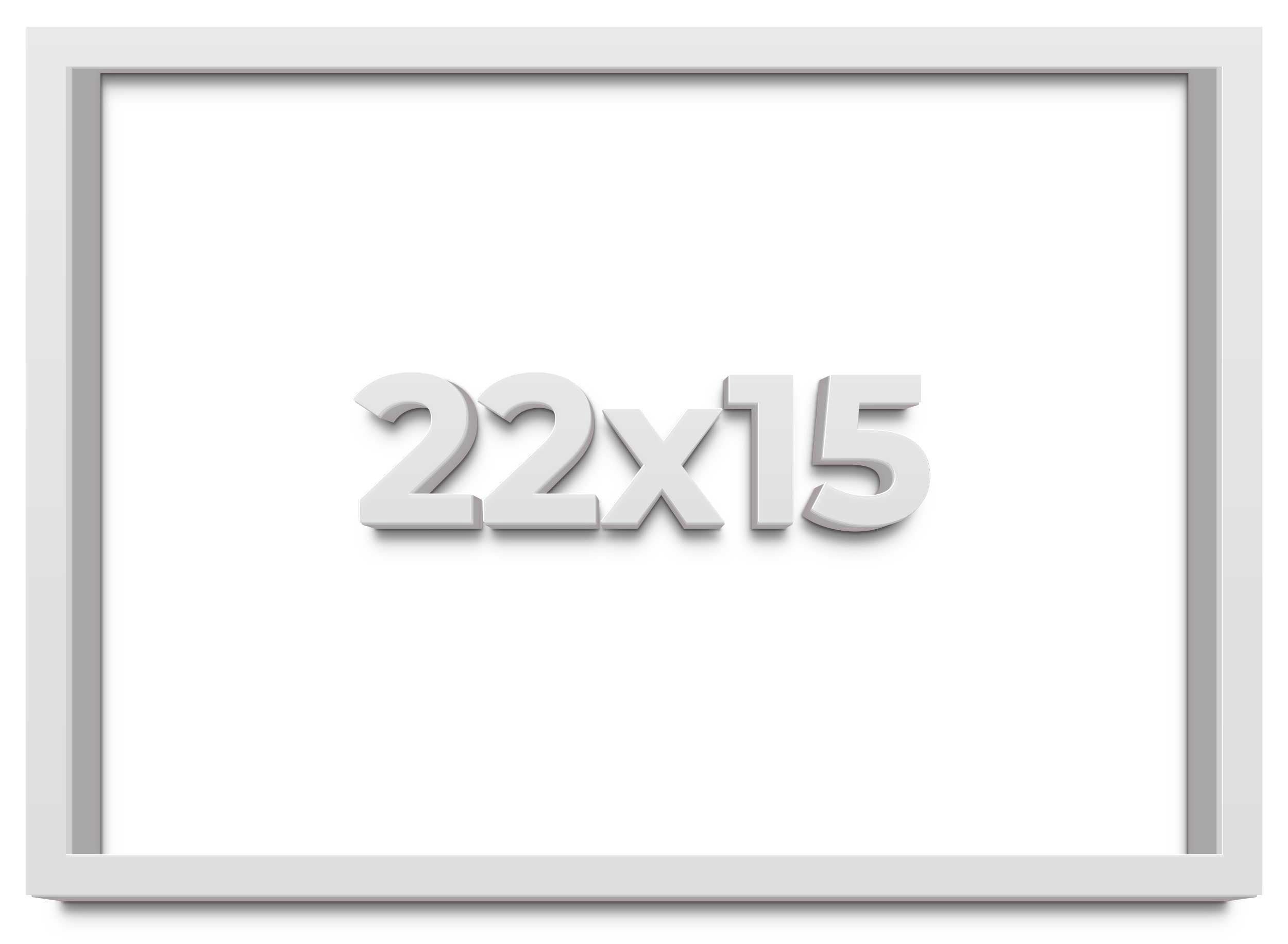 22x15 Shadow Box Frame White | 1 Inches Deep Real Wood Contemporary ...