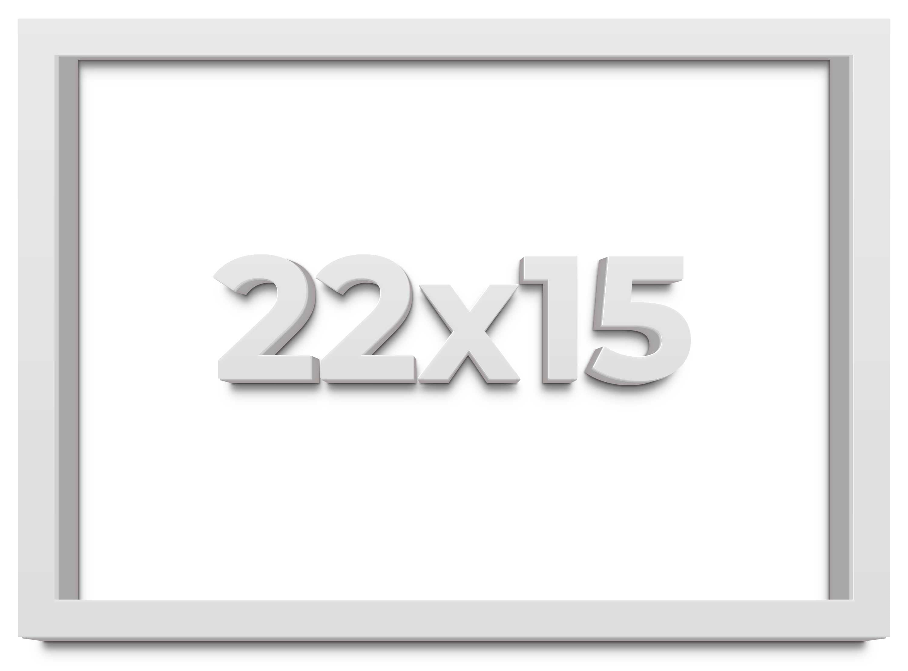 22x15 Shadow Box High Gloss White Display Frame | 1.625 Inches Deep | 1 ...