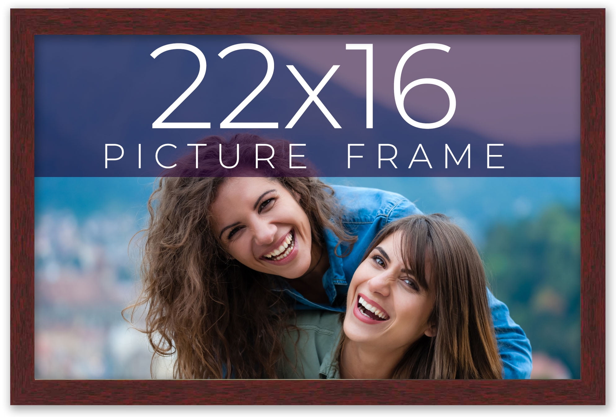 22x16 Frame Brown Solid Wood Picture Frame Width 0.75 Inches | Interior ...