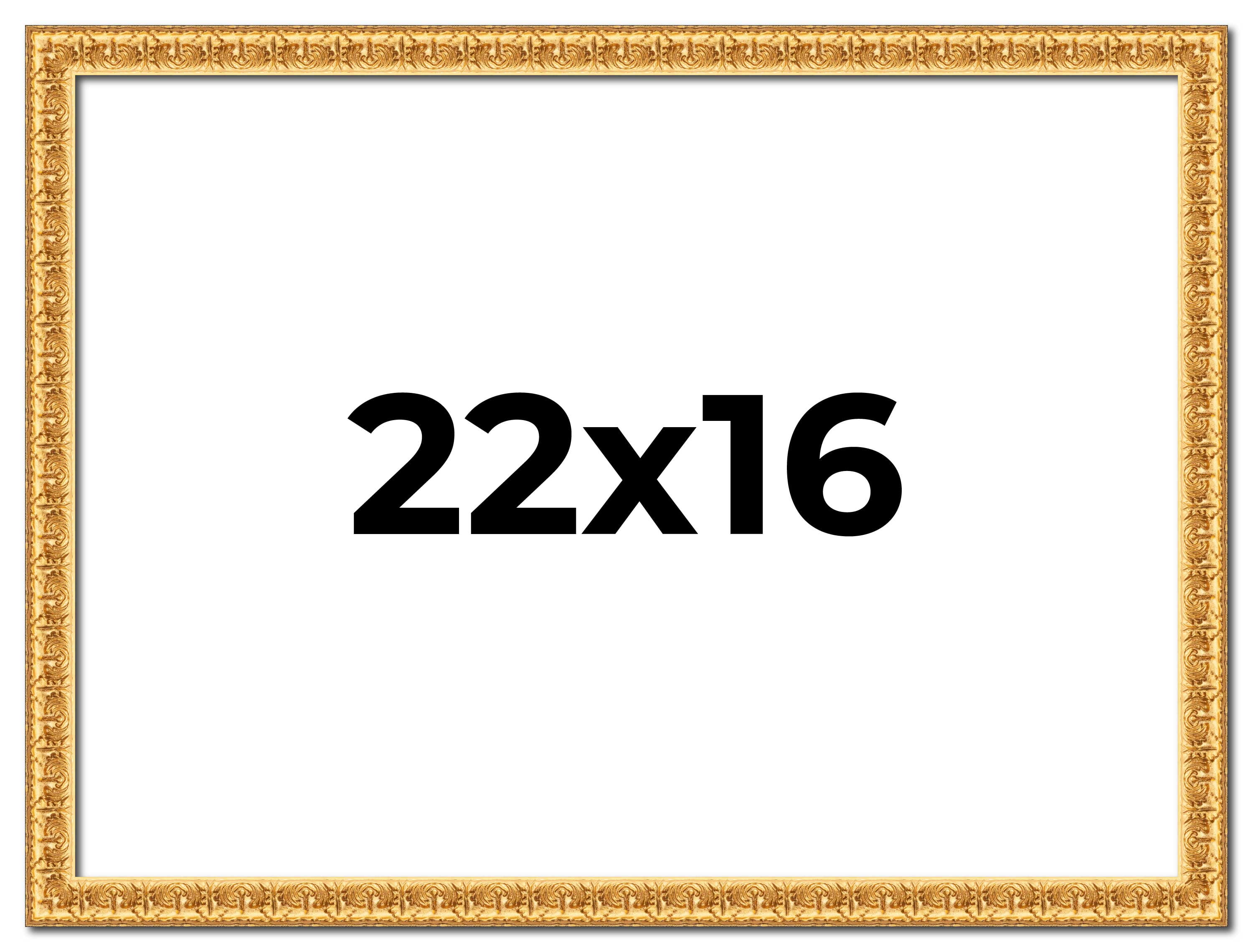 22x16 Frame Gold Real Wood Picture Frame Width 1 inches | Interior ...