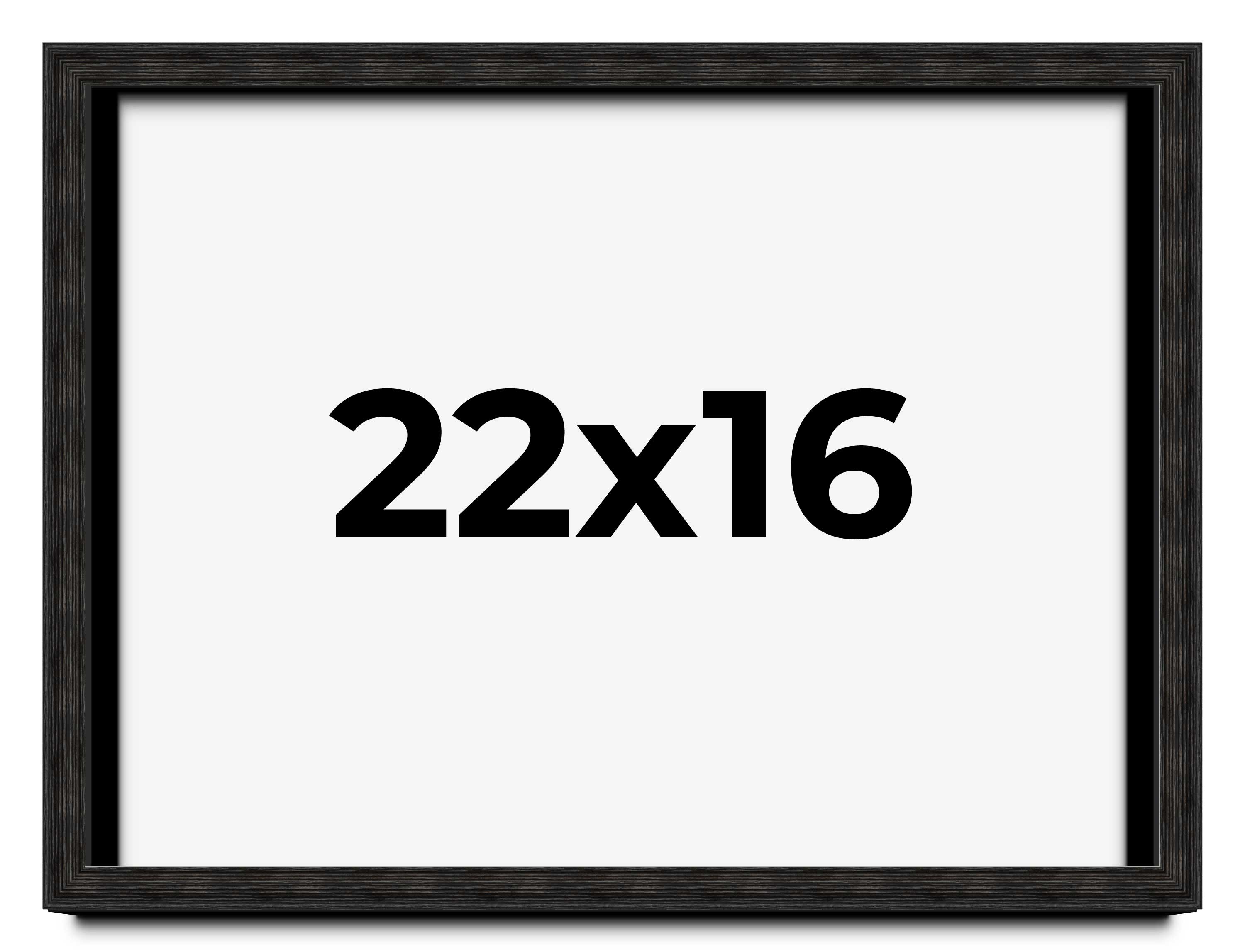 22x16 Shadow Box Black Rustic Barnwood Display Frame | 1.125 Inch Deep ...