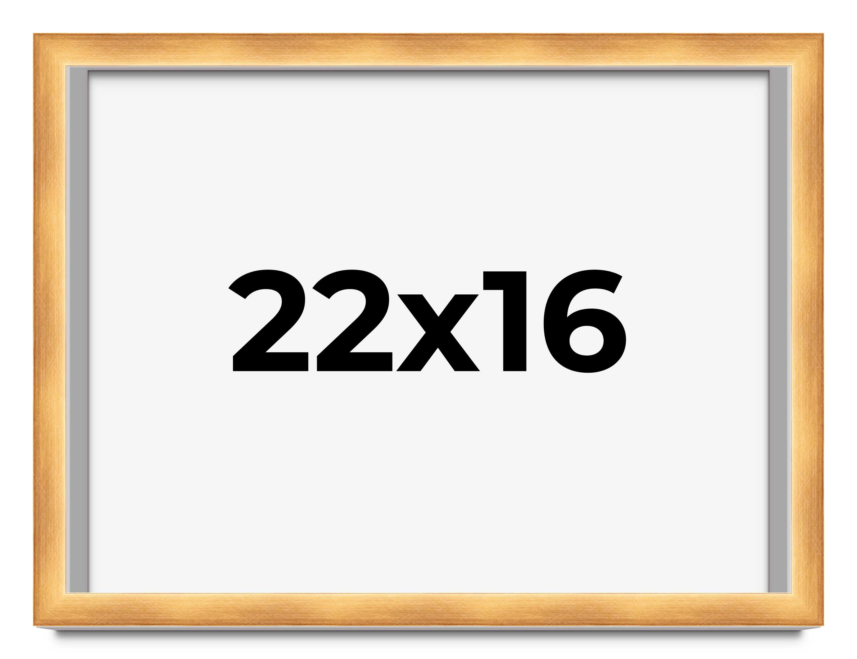 22x16 Shadow Box Bronze Cross-Brushed Display Frame | 1.625 Inches Deep ...
