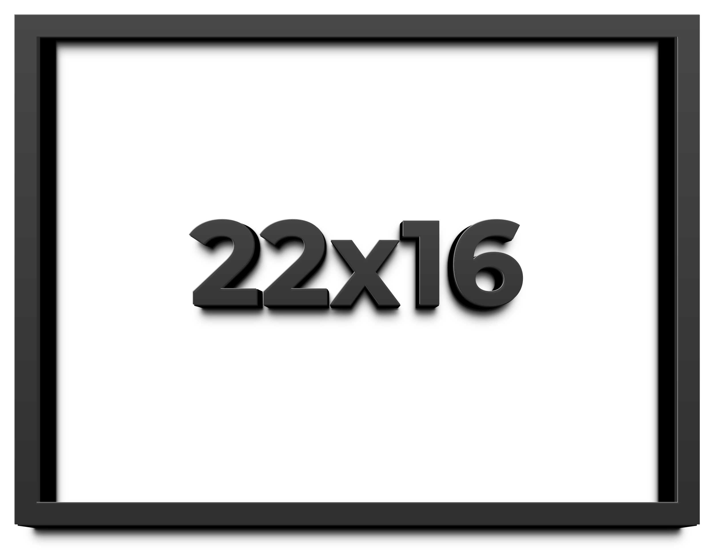 22x16 Shadow Box Frame Black | 1 inches Deep Real Wood Contemporary ...