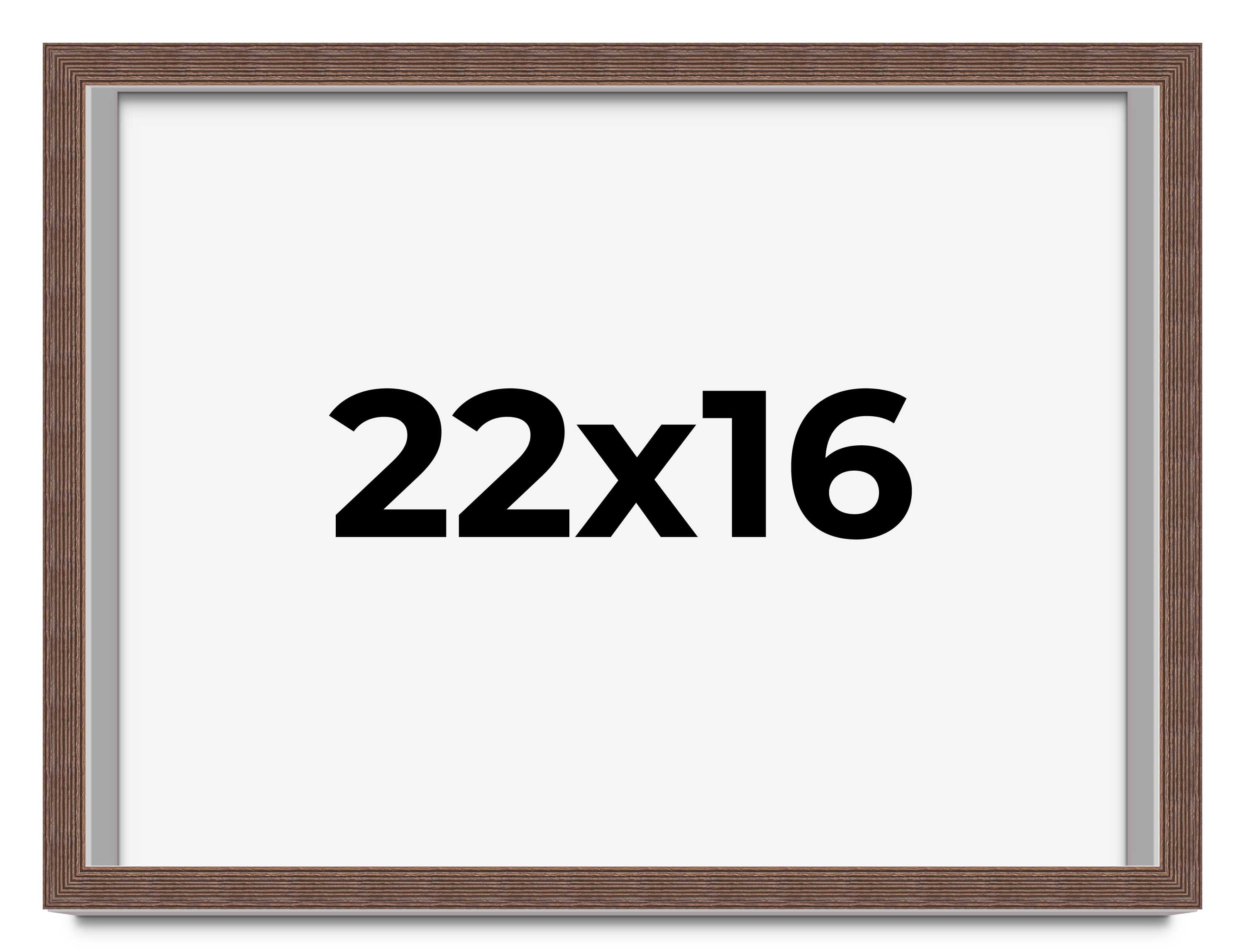 22x16 Shadow Box Frame Brown | 1.125 inches Deep Real Wood Rustic ...