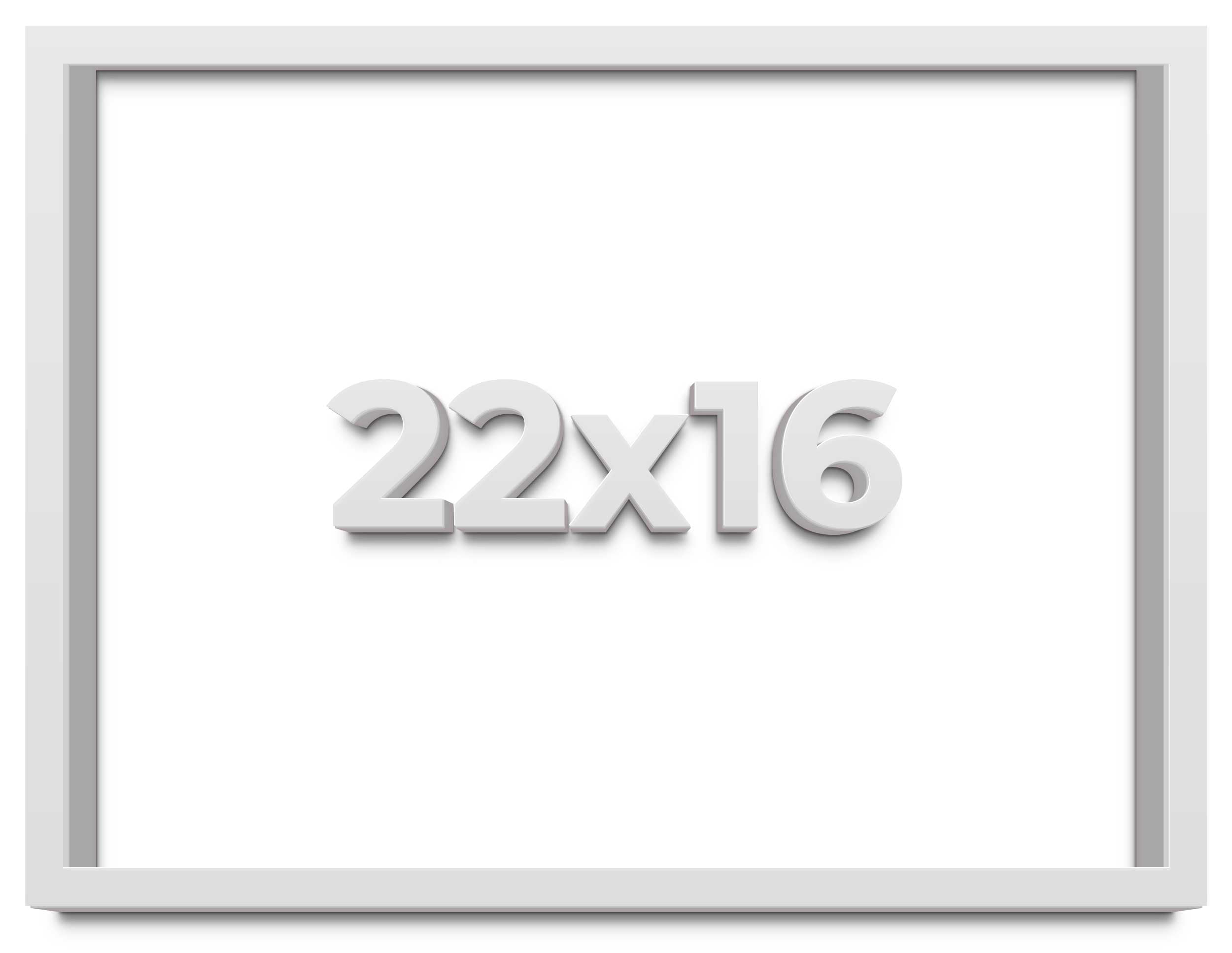 22x16 Shadow Box Frame White | 1 Inches Deep Real Wood Contemporary ...