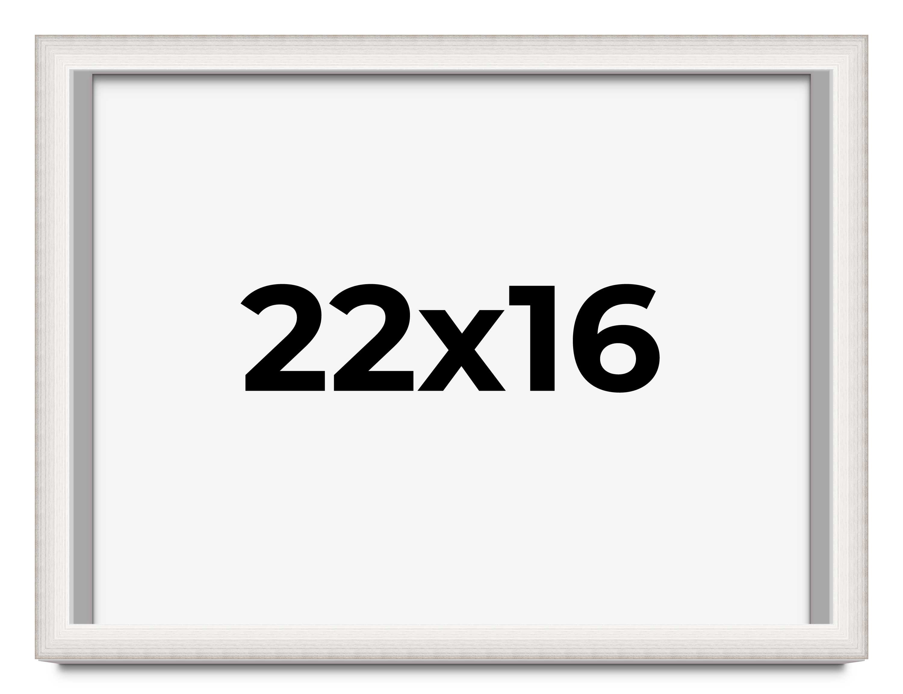 22x16 Shadow Box Silver Brushed Striped Display Frame | 1.625 Inches ...