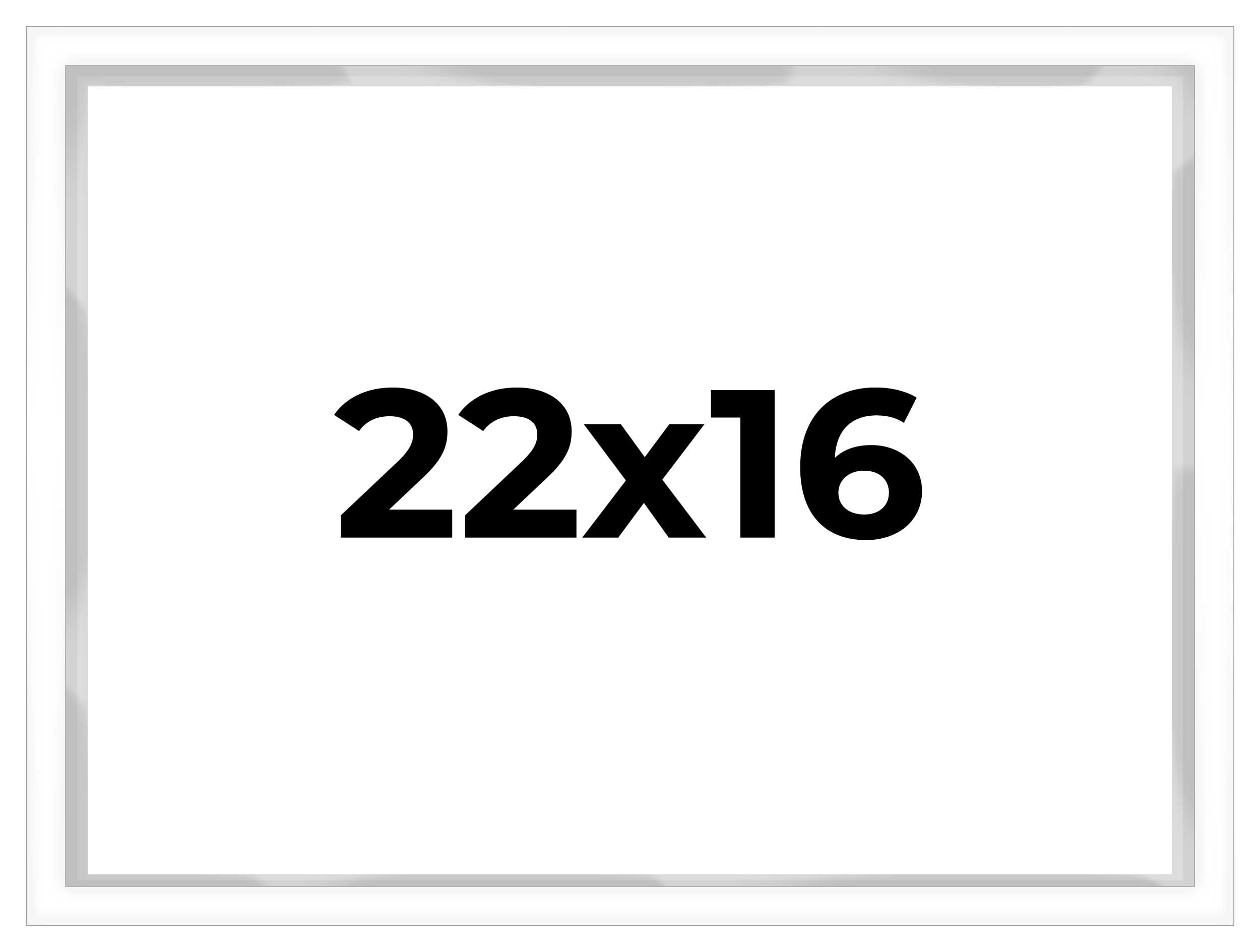 22x16 White Shadowbox Frame - Interior Size 22x16 by 1 Inches - Made to ...