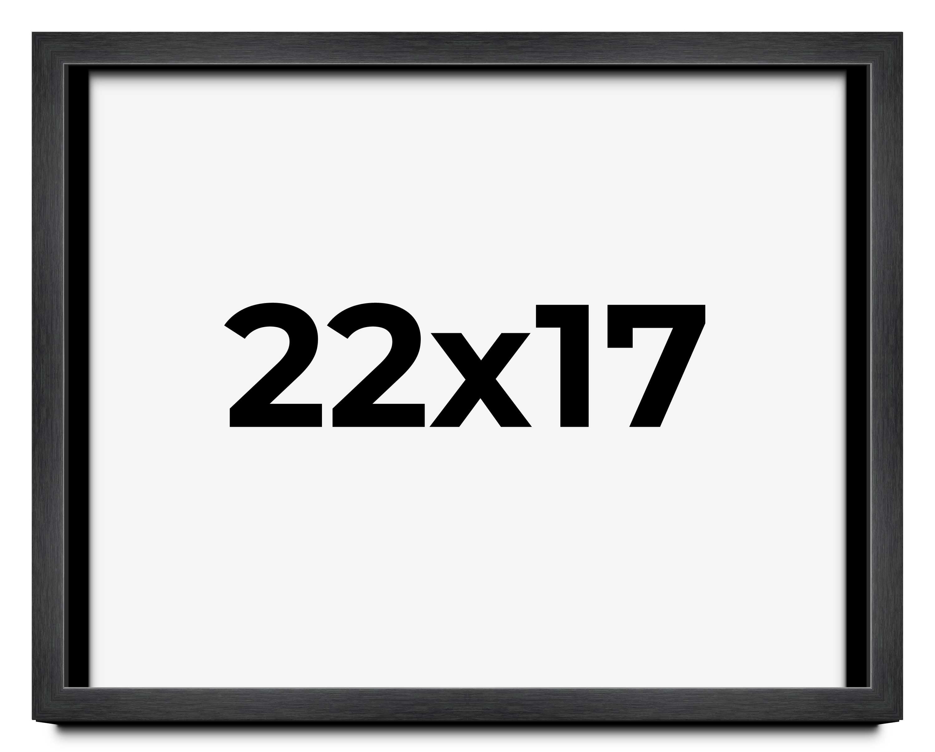 22x17 Black Shadowbox Frame - Interior Size 22x17 by 1 Inches - Made to ...