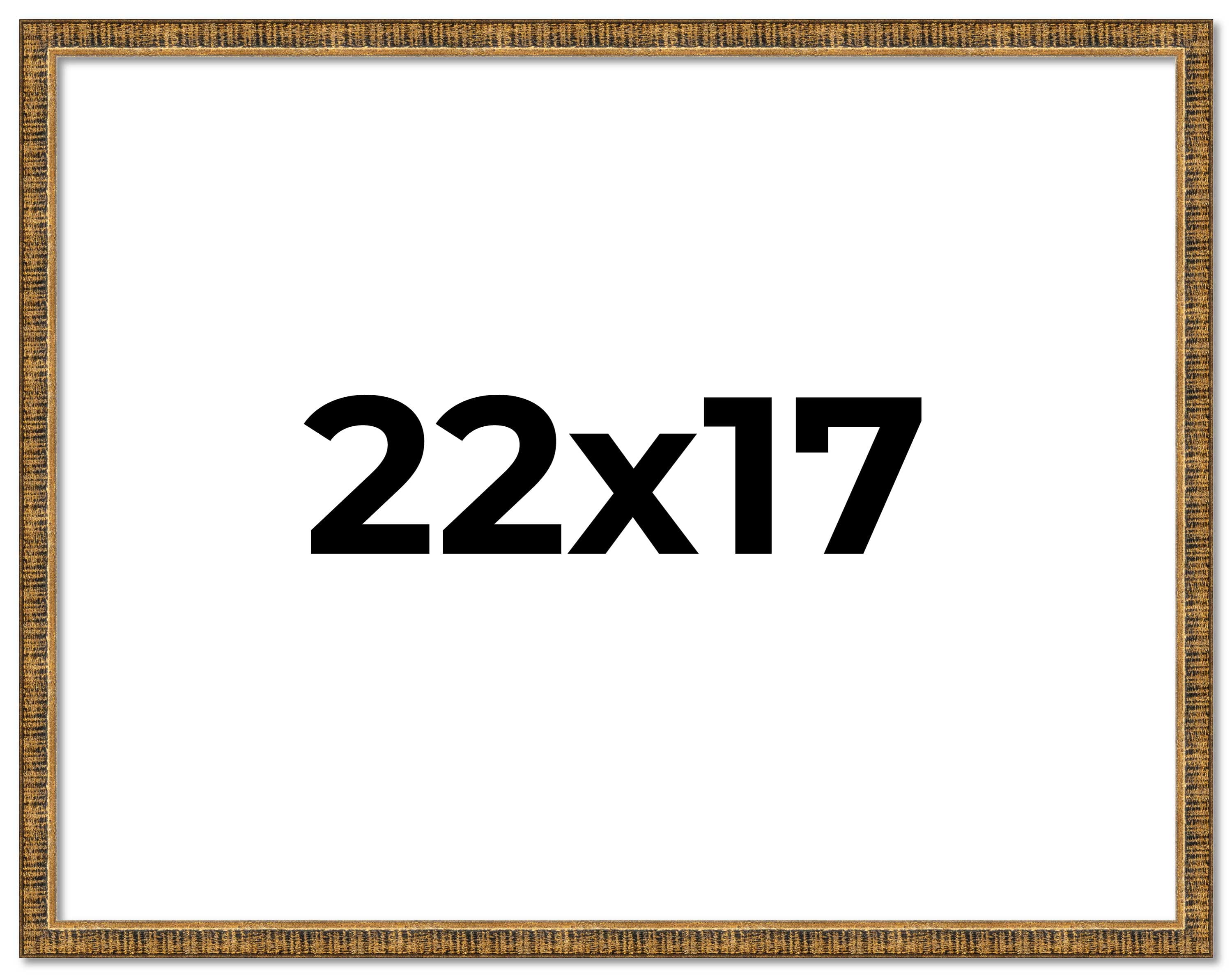 22x17 Frame Gold Kingsley Distressed Solid Wood Picture Frame Width 0. ...