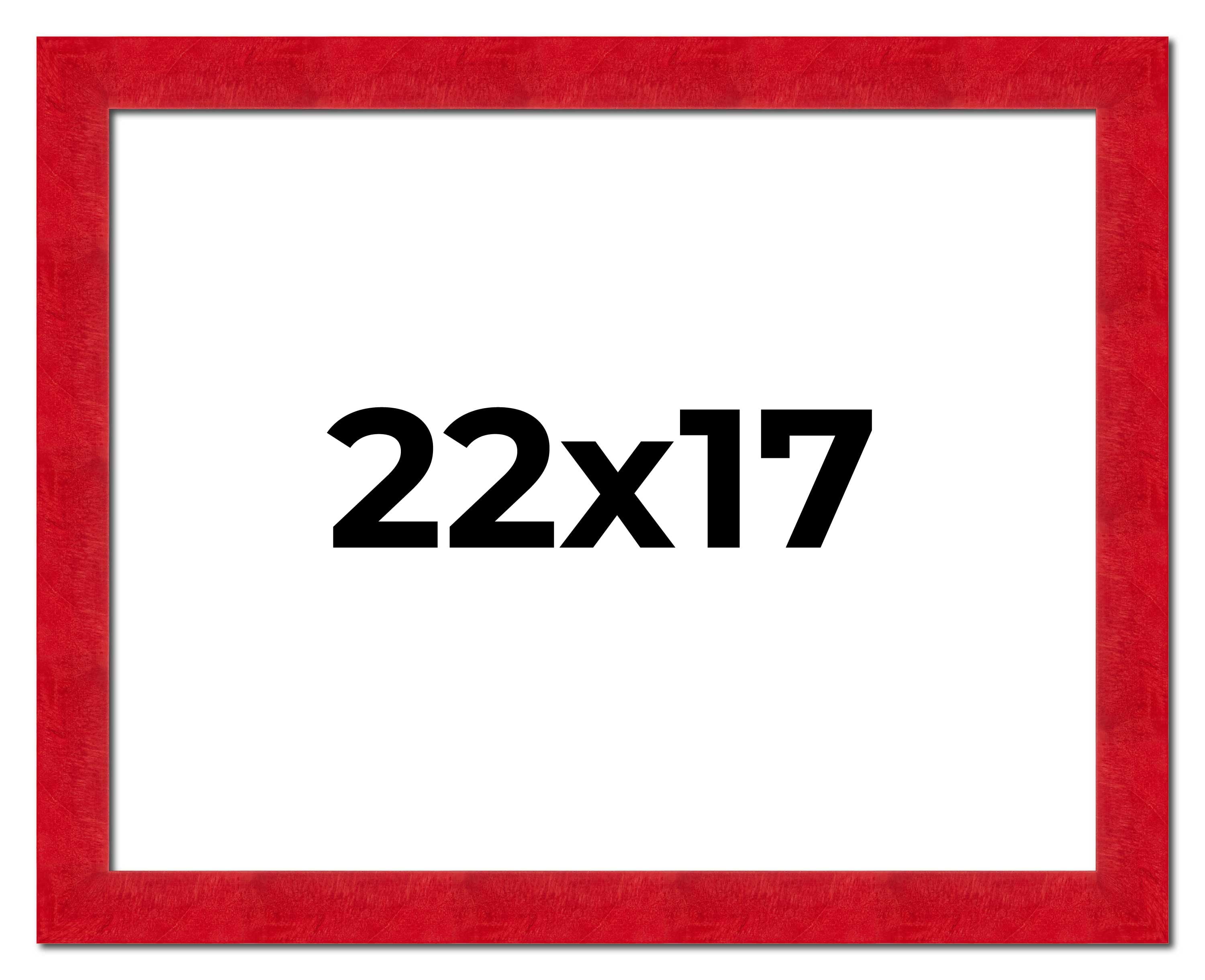22x17 Frame Red Burl Solid Wood Picture Frame Width 1.75 Inches ...