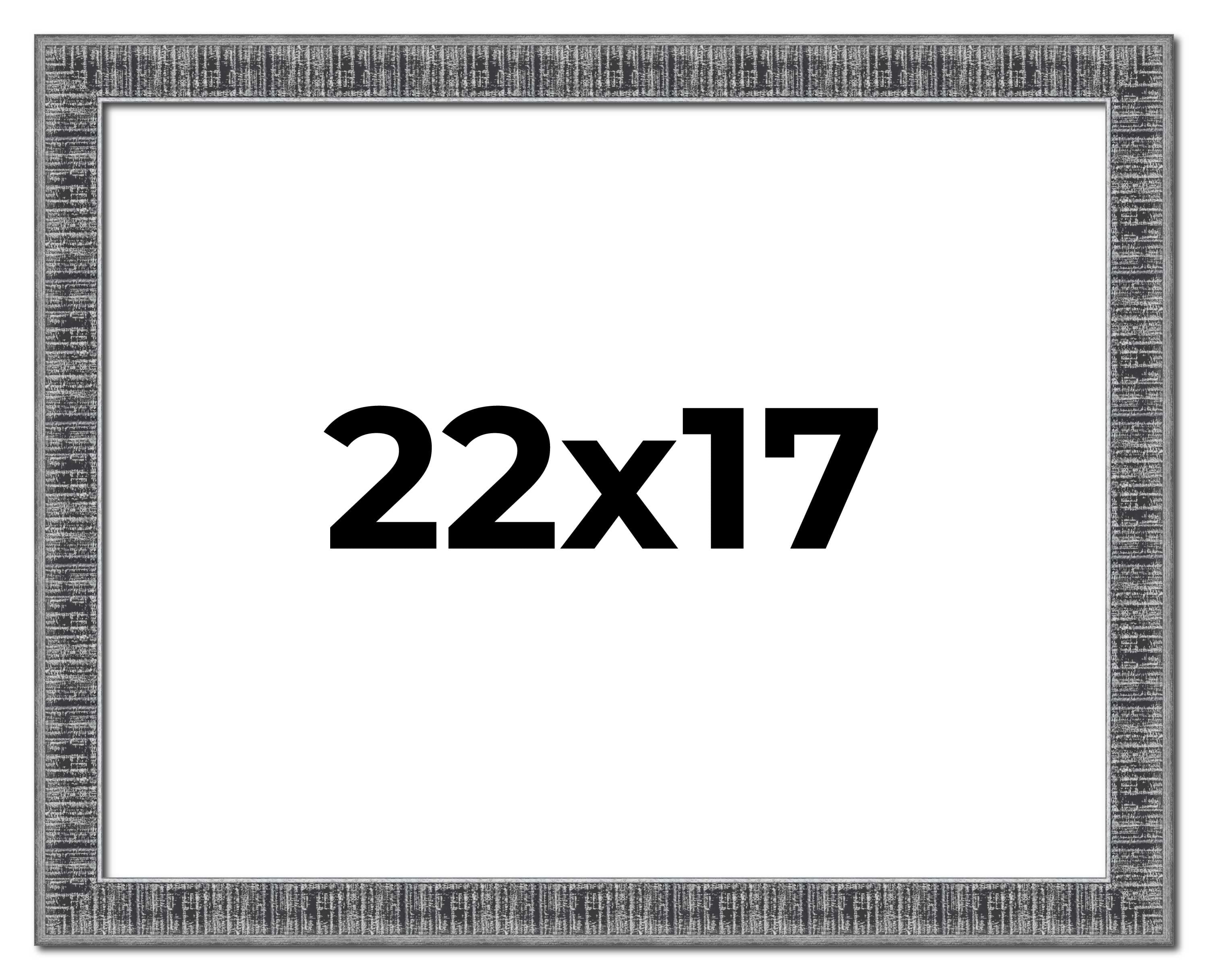 22x17 Frame Silver Black Rustic Sonoma Solid Wood Picture Frame | 1.5 ...