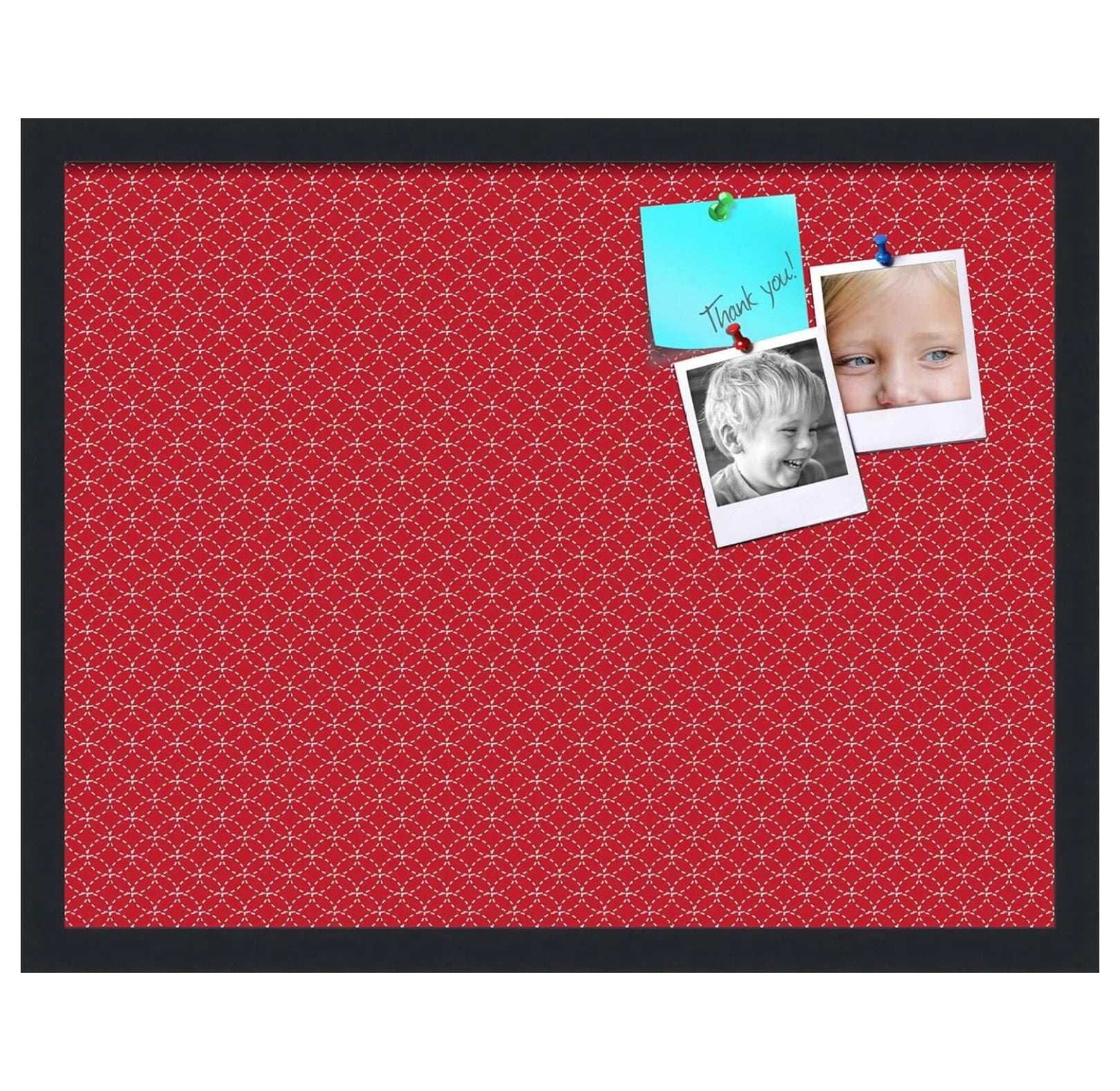 22x17 Inch Cork Bulletin Board. This Decorative Framed Pin Board Comes ...