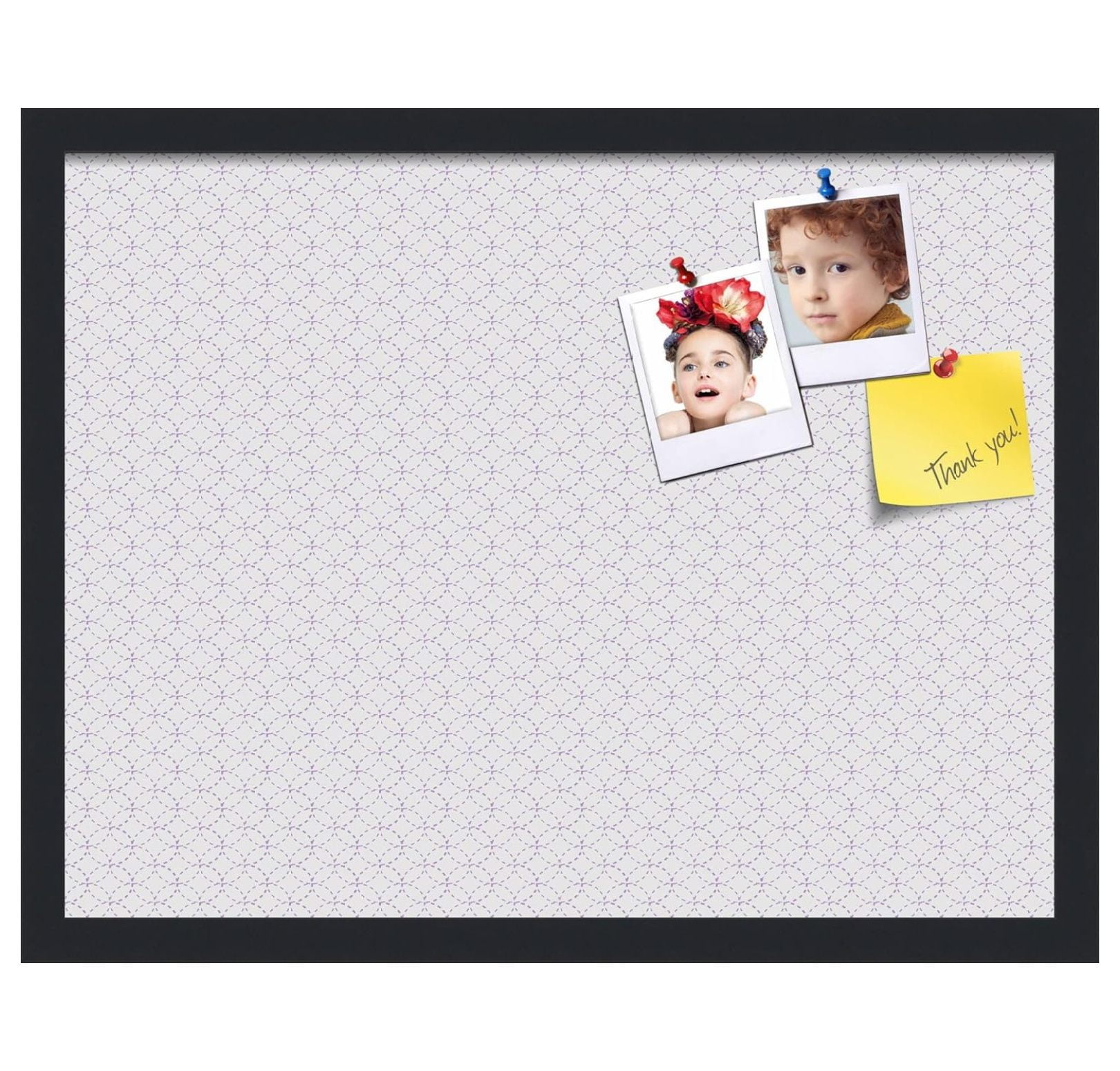 22x17 Inch Cork Bulletin Board. This Decorative Framed Pin Board Comes ...